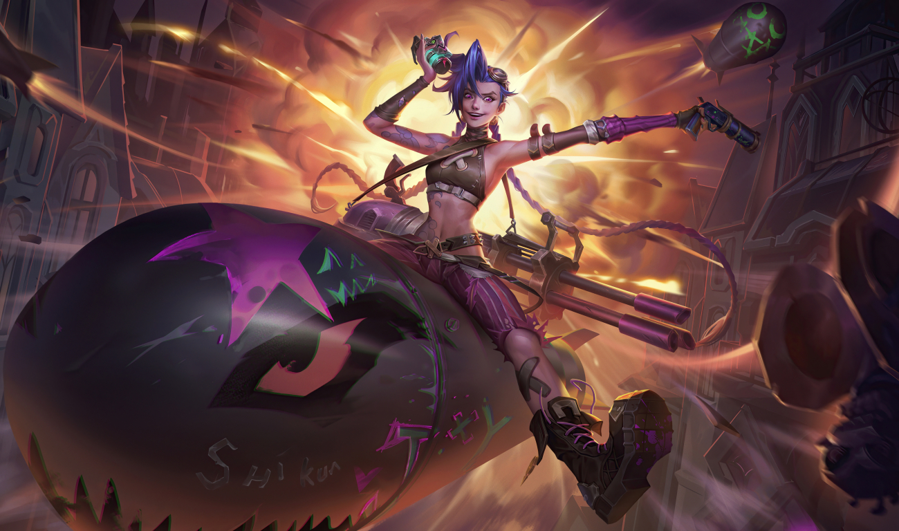 1300x768 Resolution Jinx Art League Of Legends Arcane Show 1300x768 ...