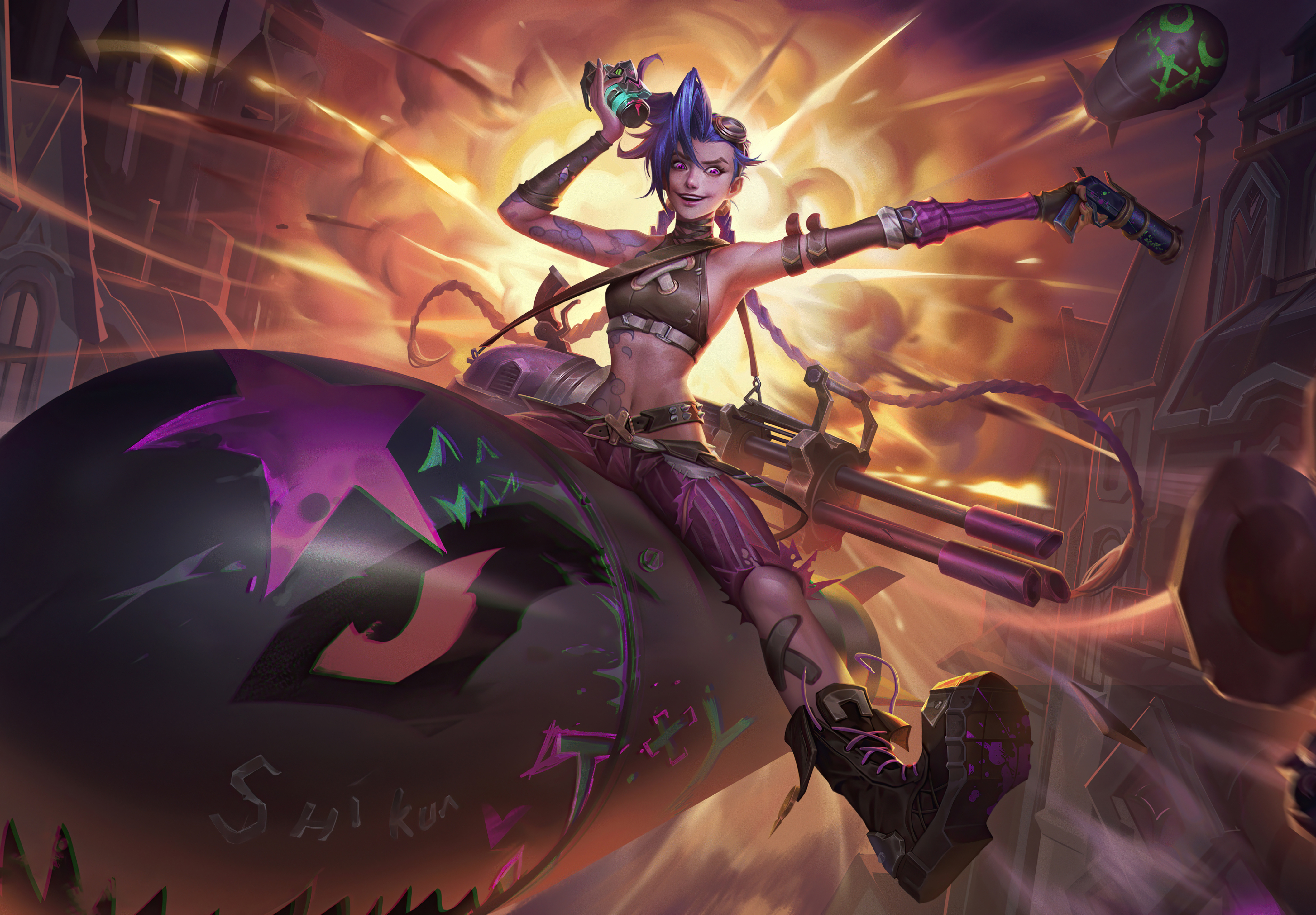 4223x2938 Resolution Jinx Art League Of Legends Arcane Show 4223x2938 ...
