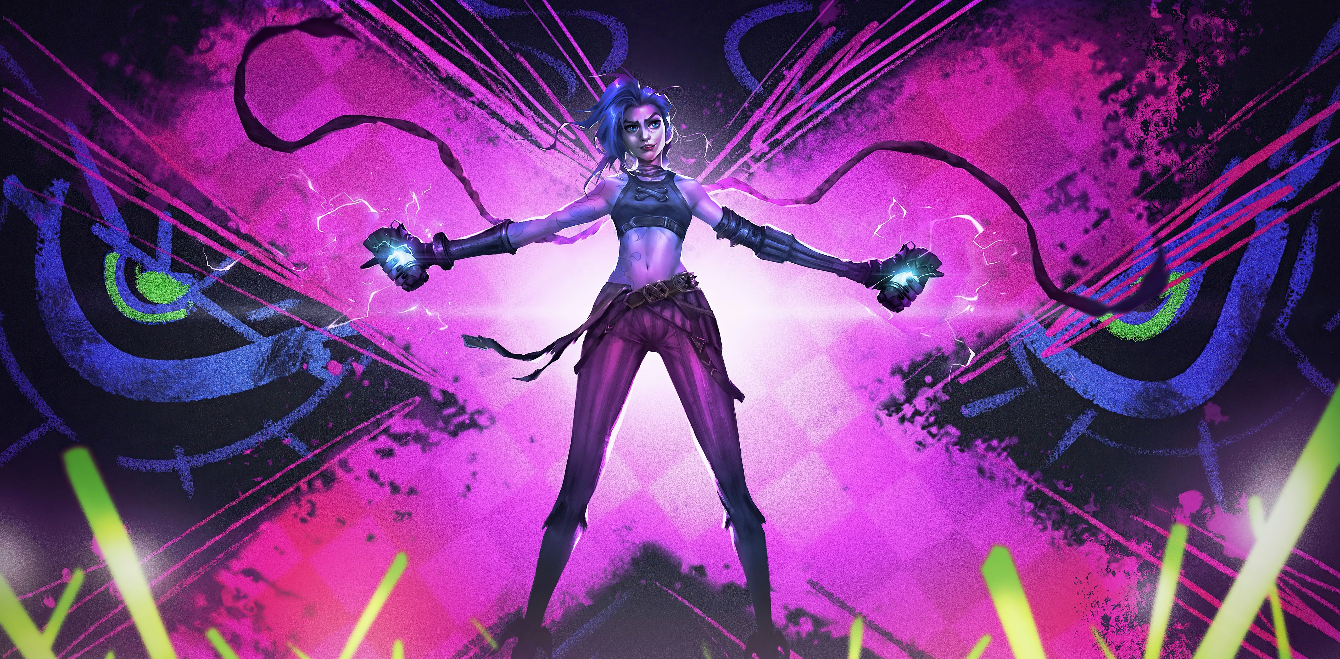 5120x2520 Resolution Jinx League Of Legends 5k HD Arcane 5120x2520 ...