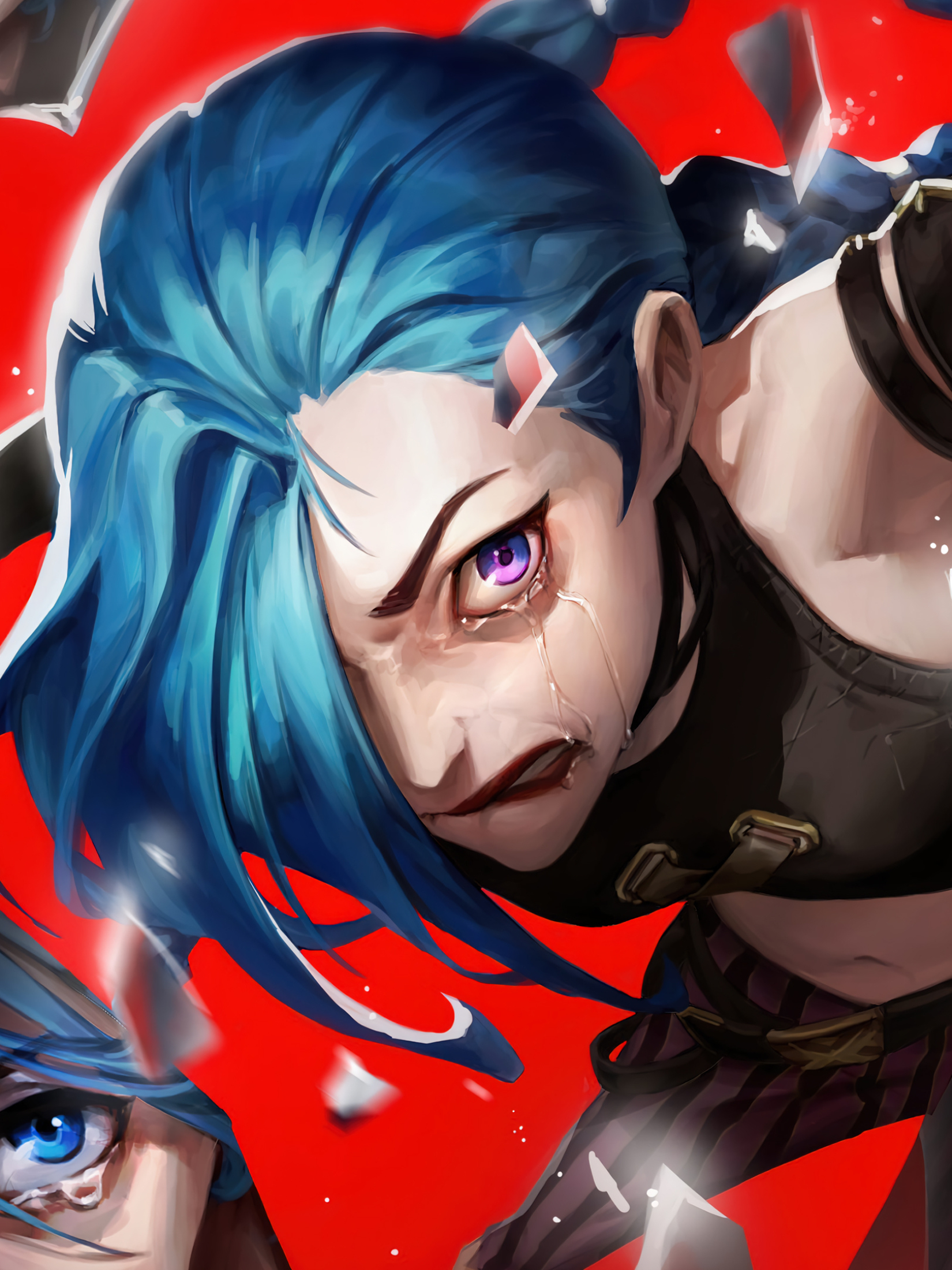 1650x2200 Jinx Sad League Of Legends Art Arcane HD 1650x2200 Resolution ...