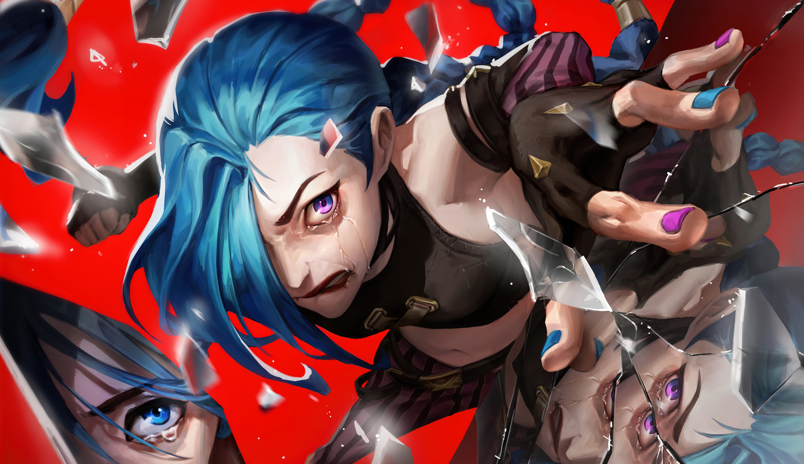 2560x1476 Resolution Jinx Sad League Of Legends Art Arcane HD 2560x1476 ...