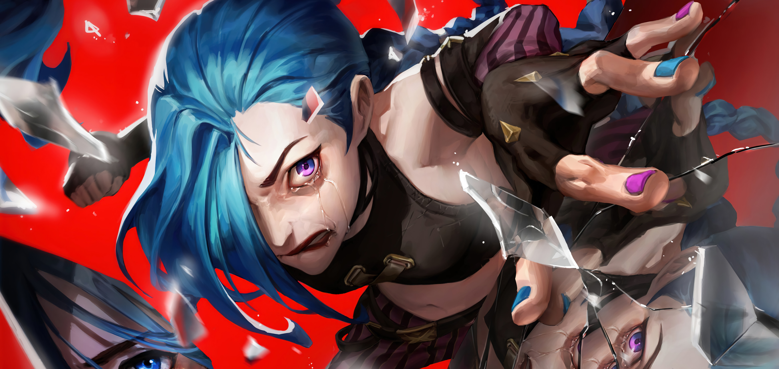 3040x1440 Resolution Jinx Sad League Of Legends Art Arcane HD 3040x1440 ...