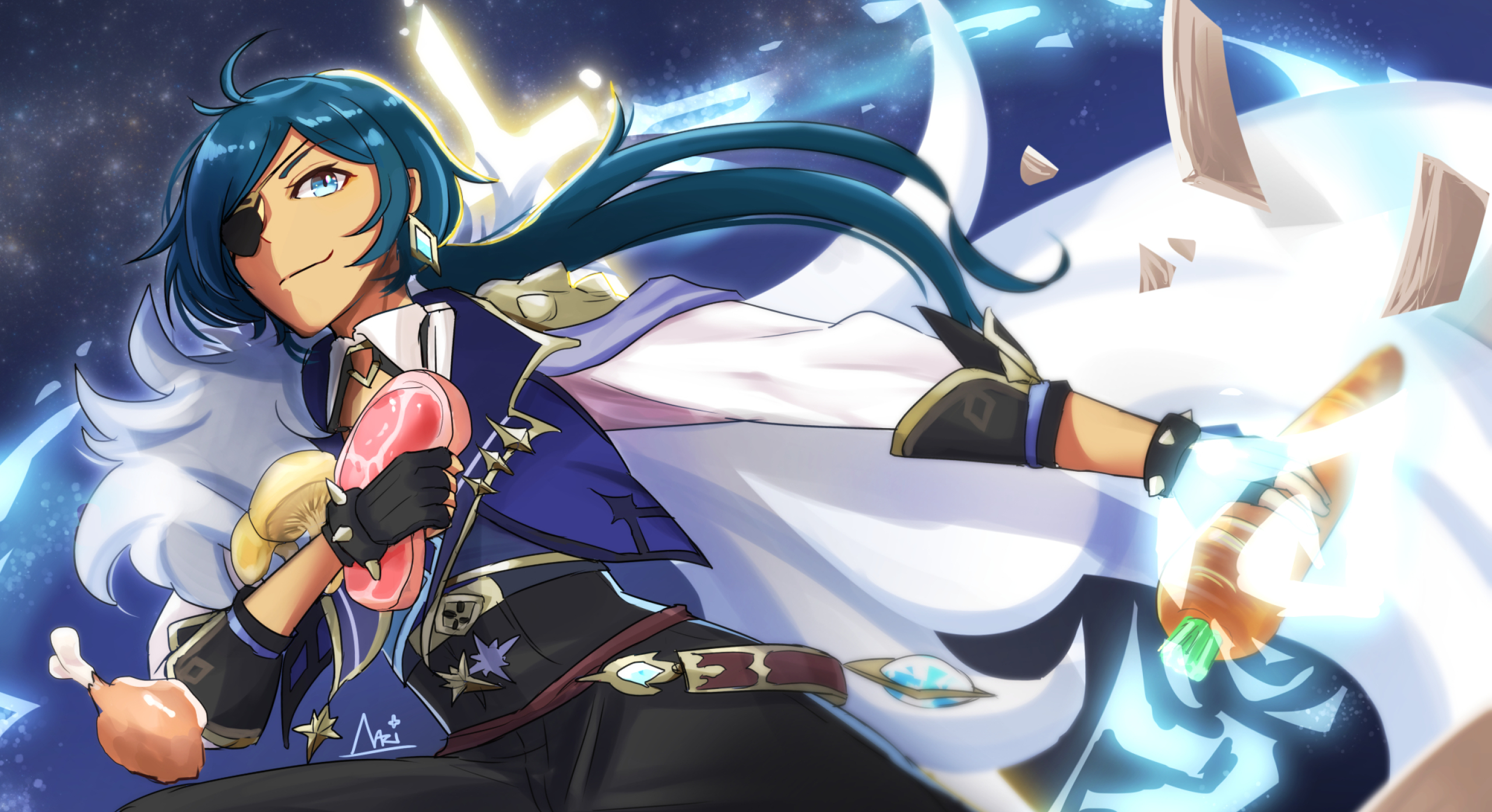 2560x1394 Resolution Kaeya Digital Art Genshin Impact 2560x1394 ...