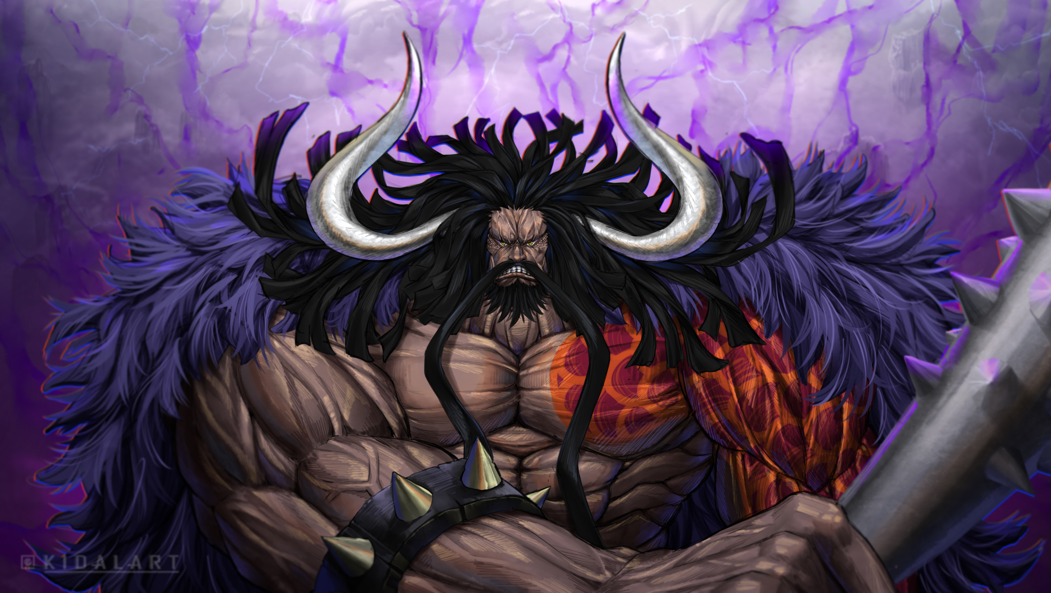 2048x1156 Resolution Kaido 4K One Piece Cool Art 2048x1156 Resolution ...