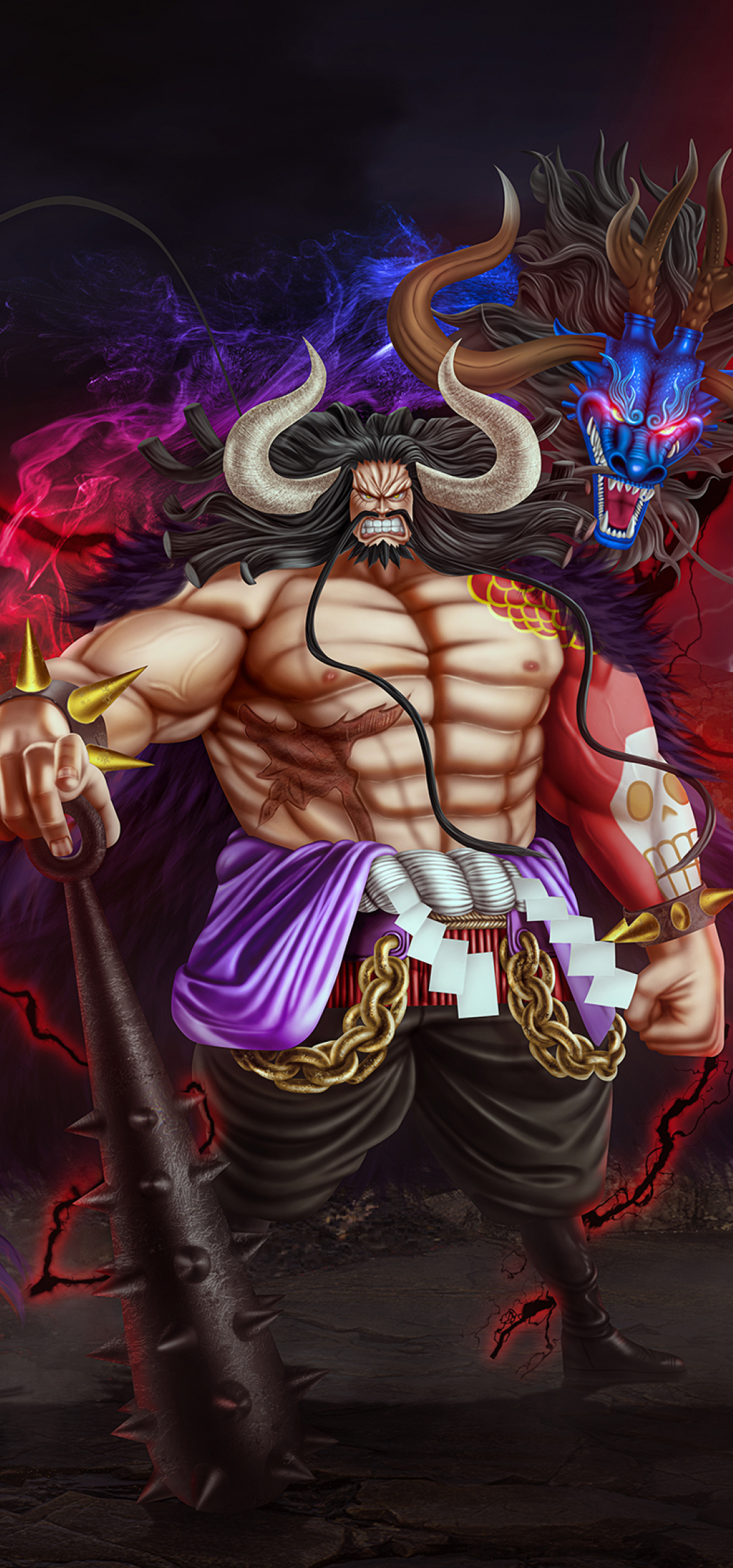 1080x2310 Resolution Kaido HD One Piece 2022 FanArt 1080x2310 ...