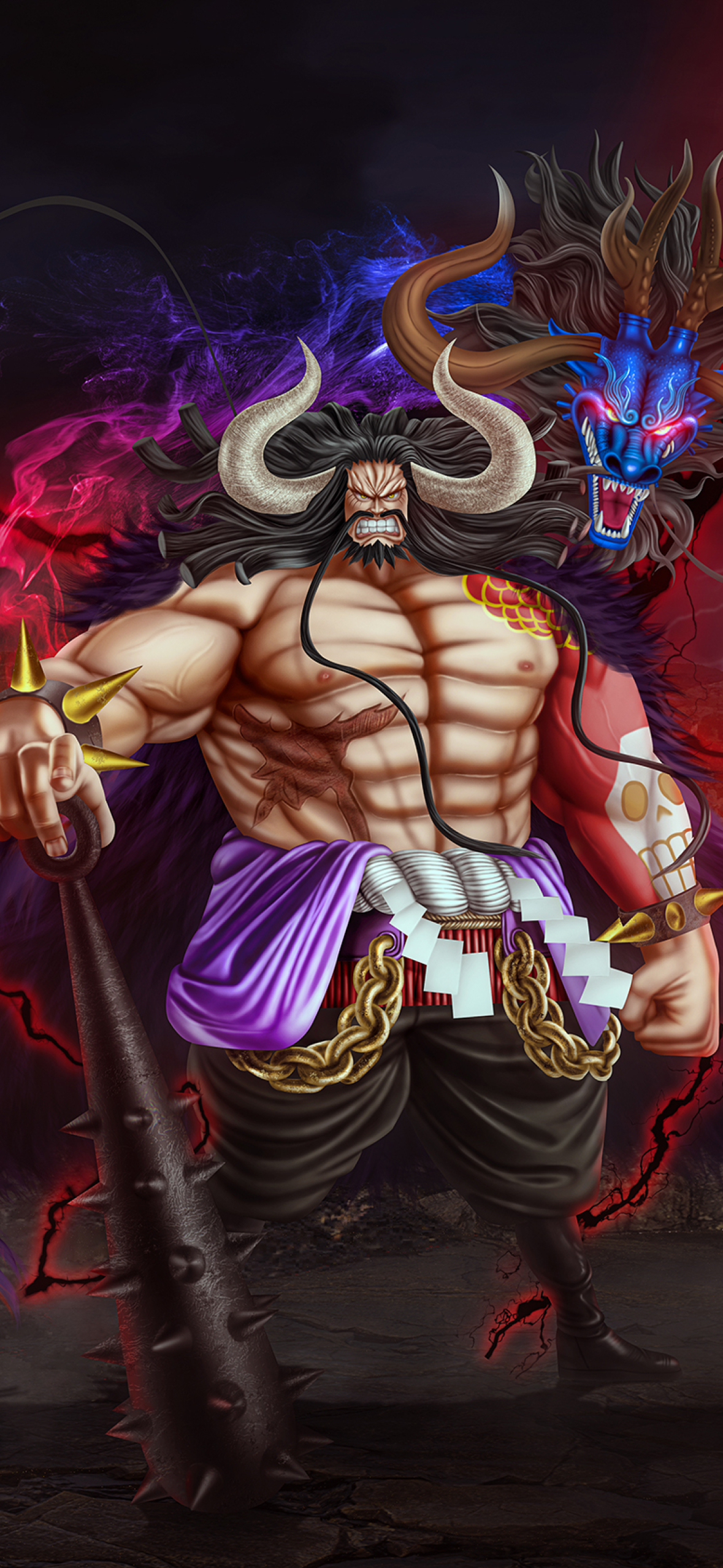 1179x2556 Resolution Kaido HD One Piece 2022 FanArt 1179x2556 ...