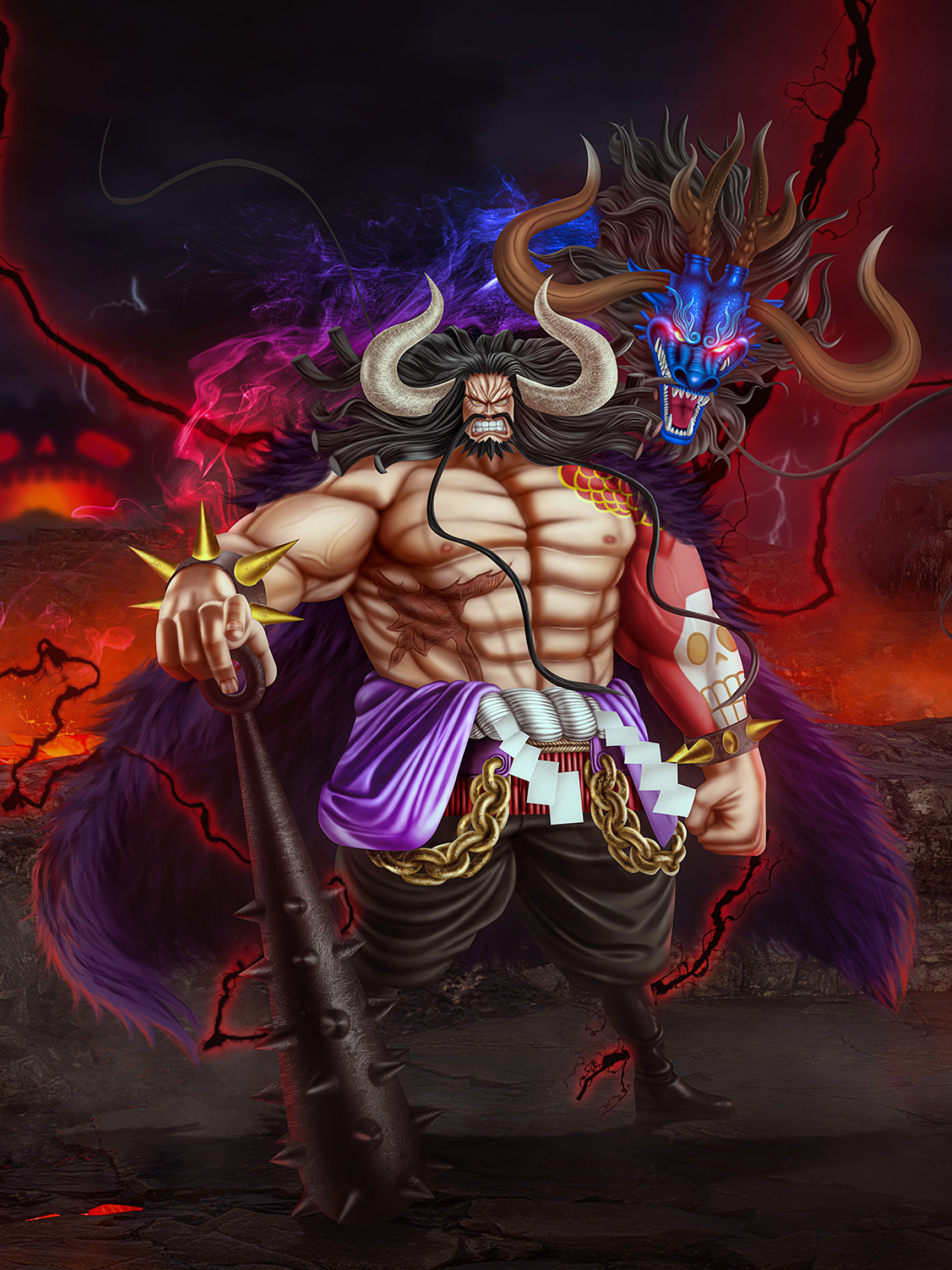 1440x1920 Resolution Kaido HD One Piece 2022 FanArt 1440x1920 ...