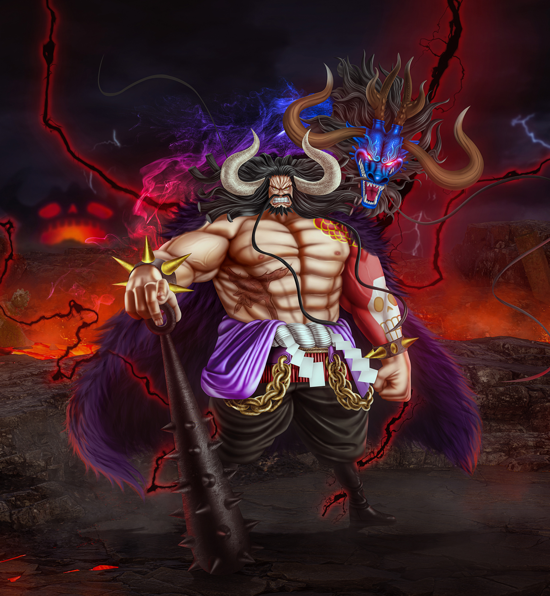 1920x2080 Resolution Kaido HD One Piece 2022 FanArt 1920x2080 ...