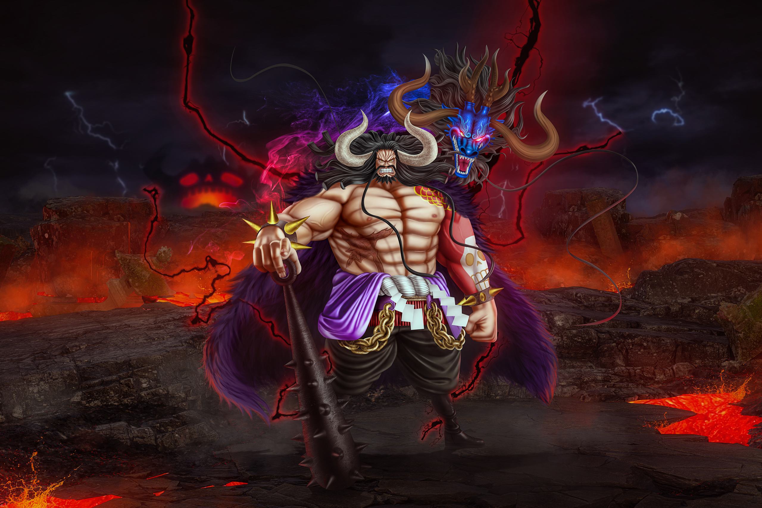 2560x1707 Resolution Kaido HD One Piece 2022 FanArt 2560x1707 ...