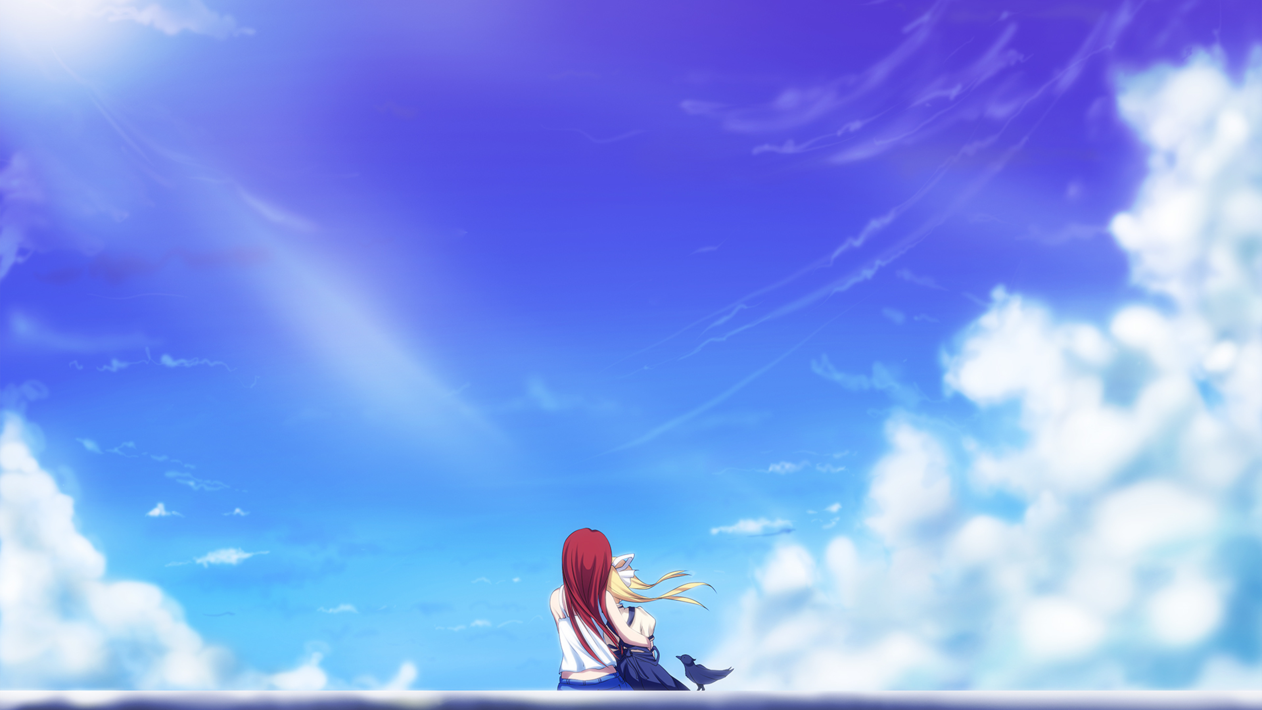 5120x2880 Resolution kamio haruko, kamio misuzu, sky 5K Wallpaper ...