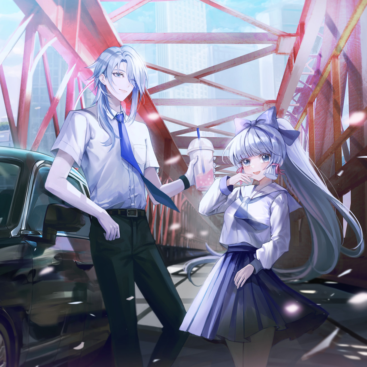 1224x1224 Resolution Kamisato Ayaka & Kamisato Ayato HD Genshin Impact ...