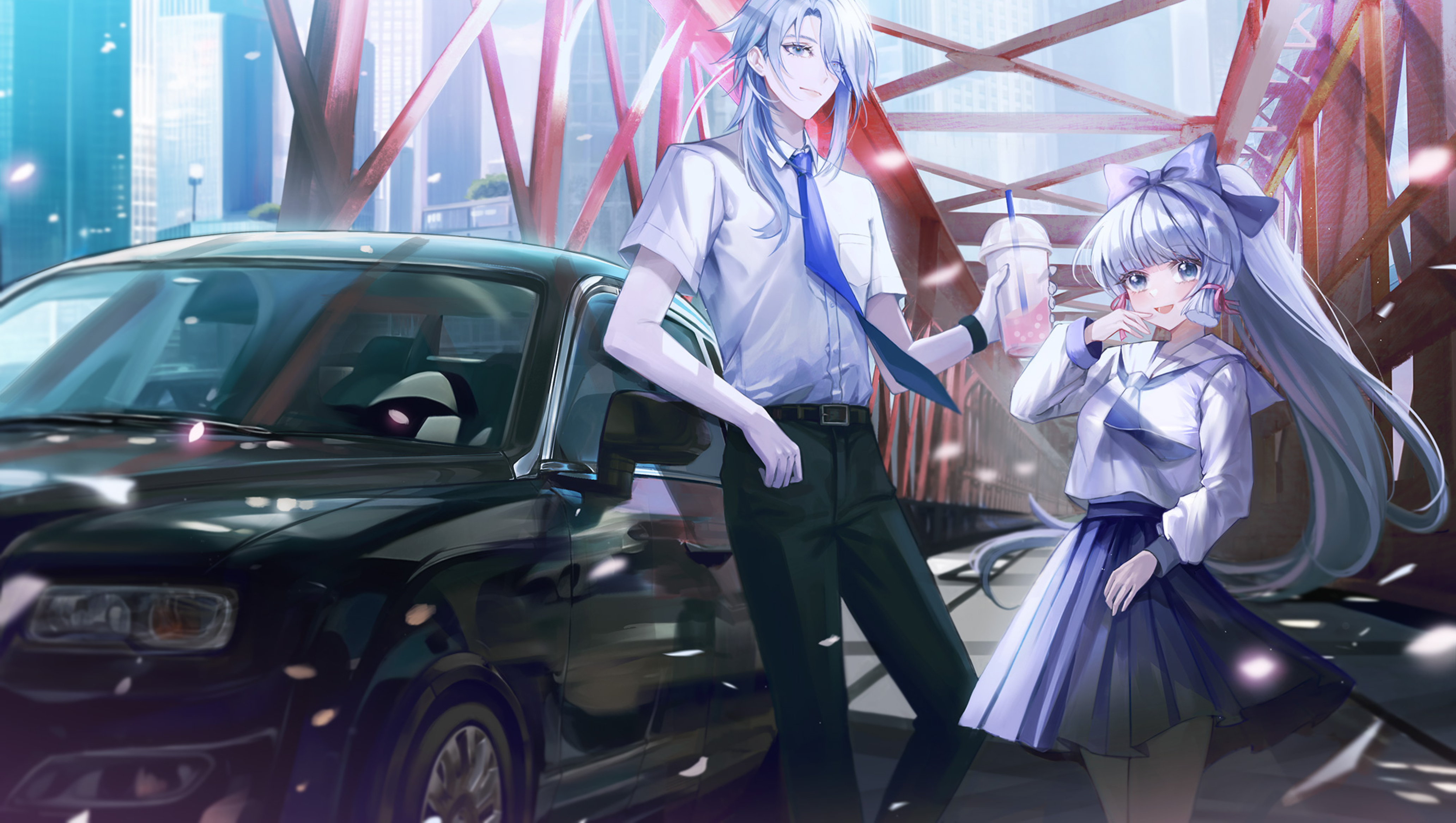 4128x2332 Resolution Kamisato Ayaka & Kamisato Ayato HD Genshin Impact ...