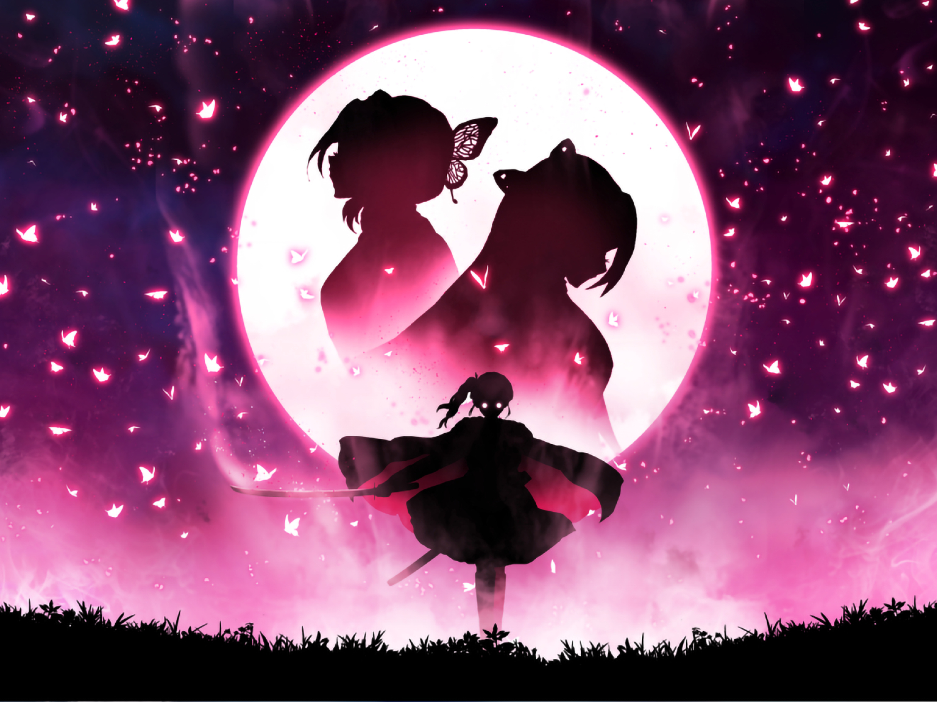 3180x2383 Resolution Kanae Shinobu Kochou and Kanao Tsuyuri 3180x2383 ...
