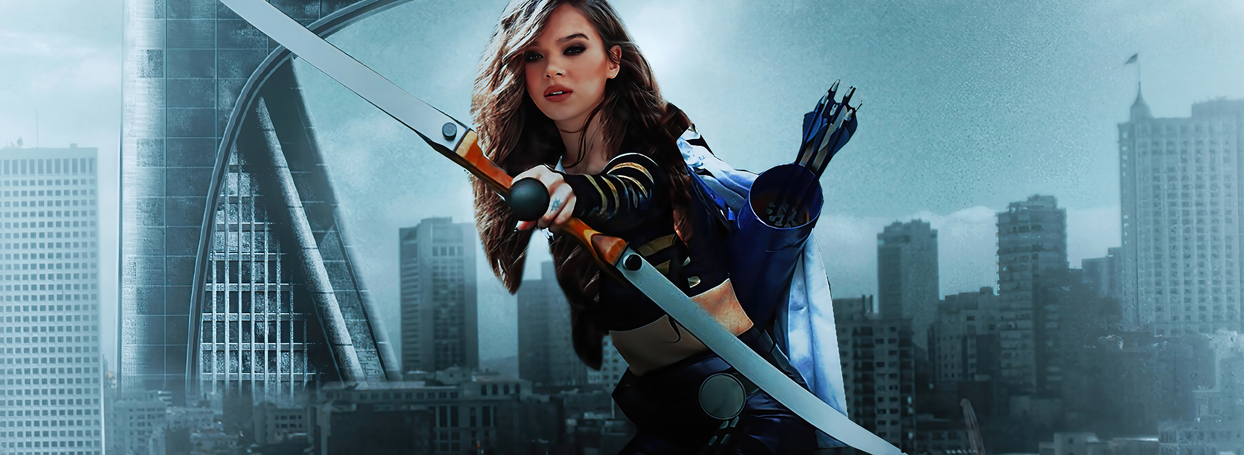 2460x900 Resolution Kate Bishop Hawkeye Poster 4k FanArt 2460x900 ...