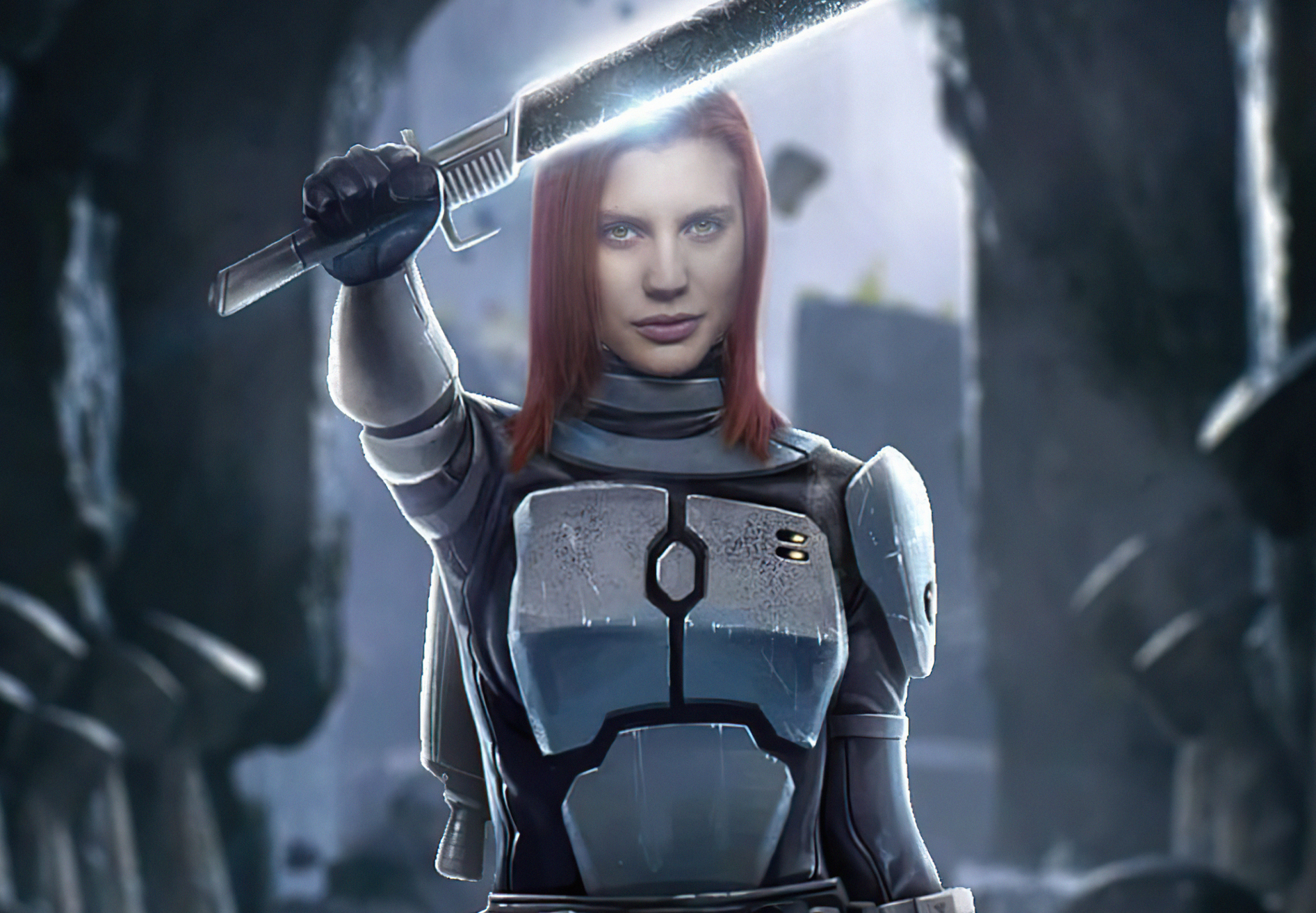 1893x1313 Resolution Katee Sackhoff As Bo Katan Kryze Mandalorian Art ...
