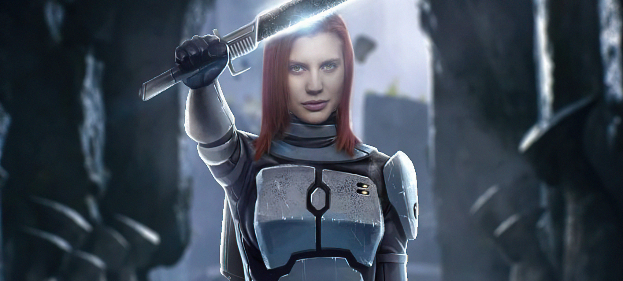 2037x919 Katee Sackhoff As Bo Katan Kryze Mandalorian Art 2037x919 ...