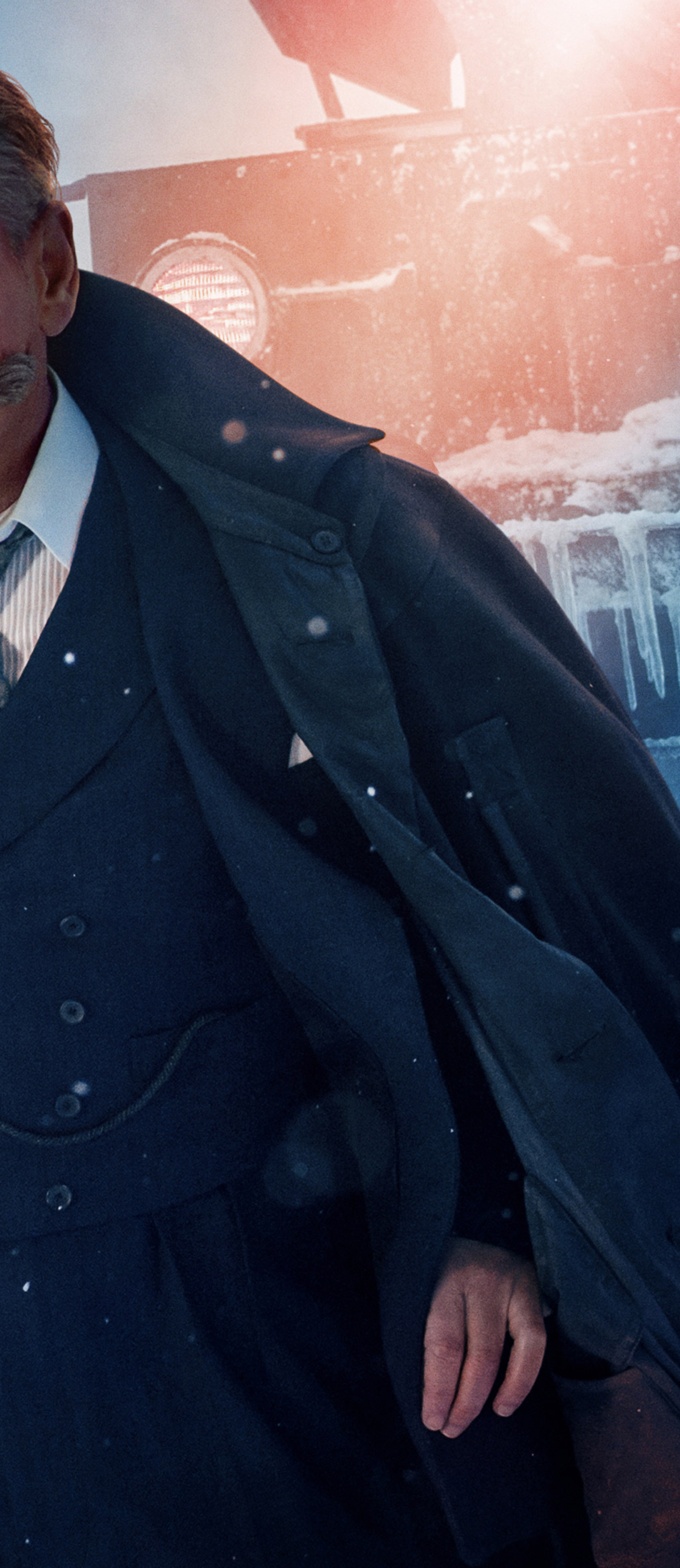 1664x3840 Resolution Kenneth Branagh As Hercule Poirot In Murder on the ...