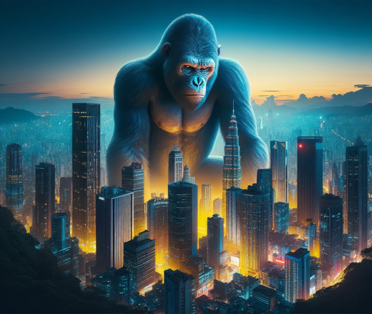 1280x1080 Resolution King Kong Protecting City 1280x1080 Resolution ...