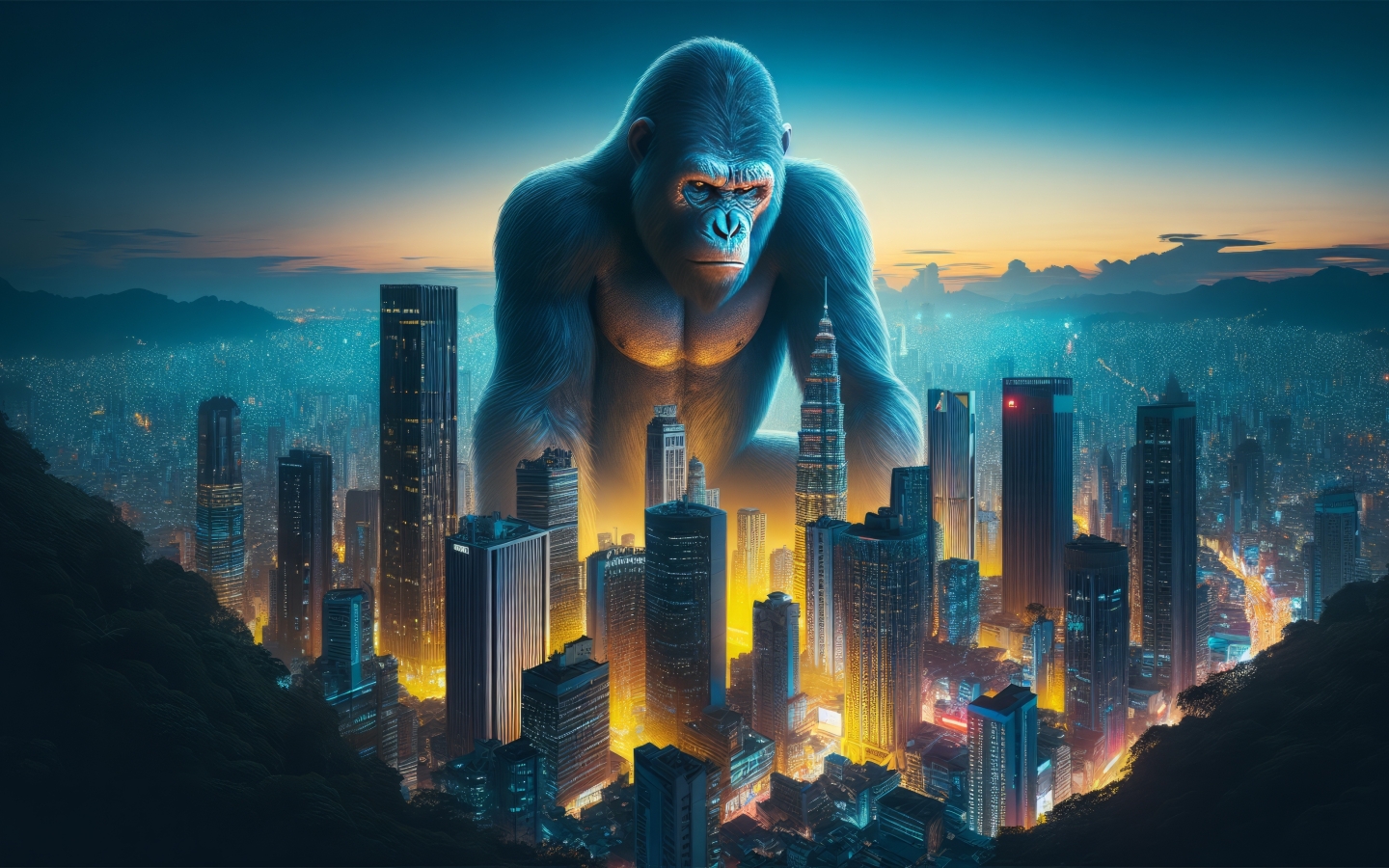 1440x900 Resolution King Kong Protecting City 1440x900 Wallpaper ...