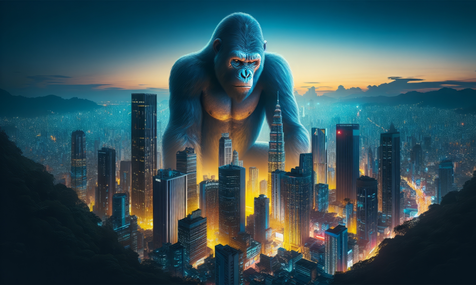2000x1200 Resolution King Kong Protecting City 2000x1200 Resolution ...