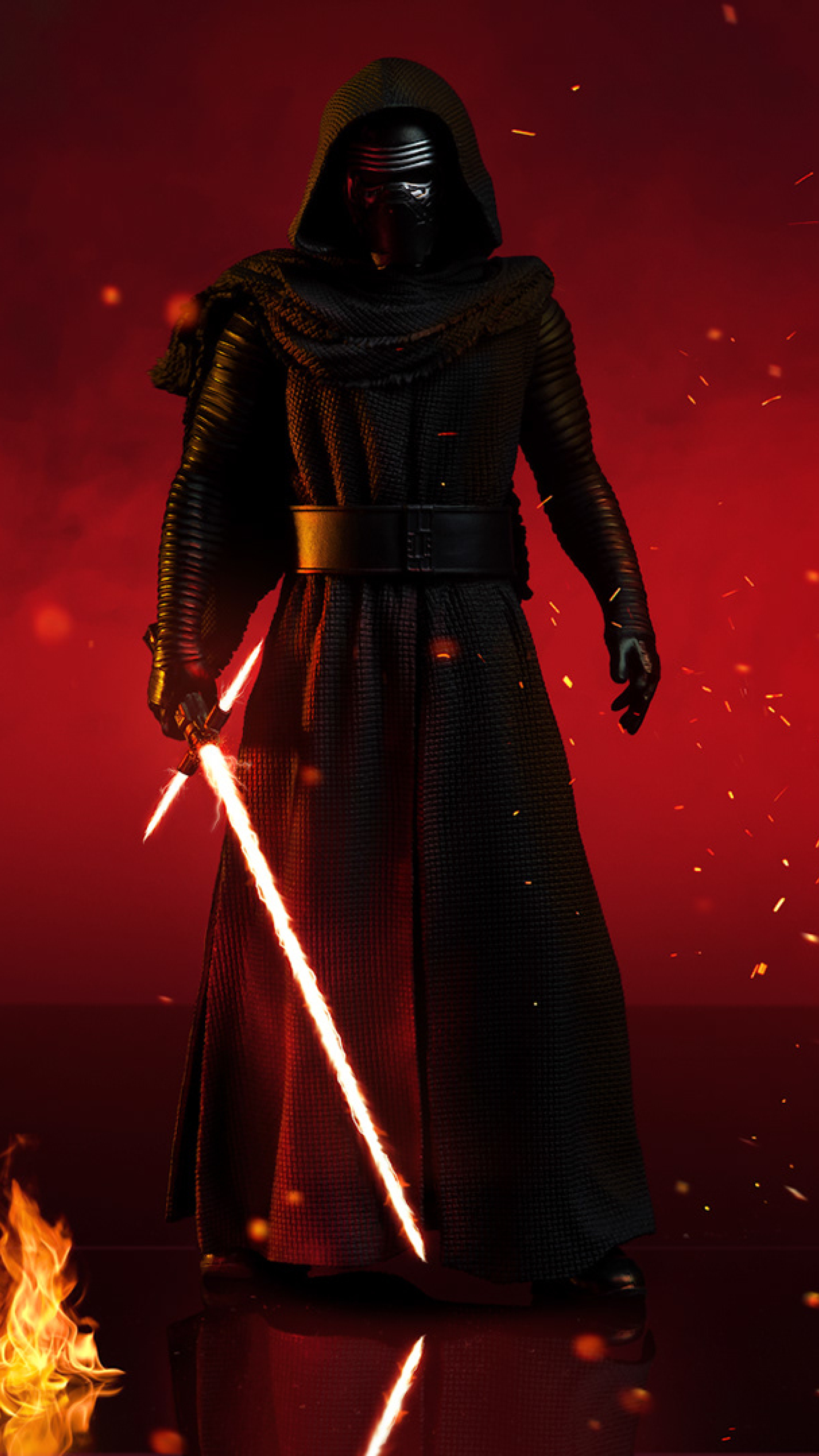 2160x3840 Kylo Ren With Lightsaber In Star Wars Sony Xperia X,XZ,Z5 ...