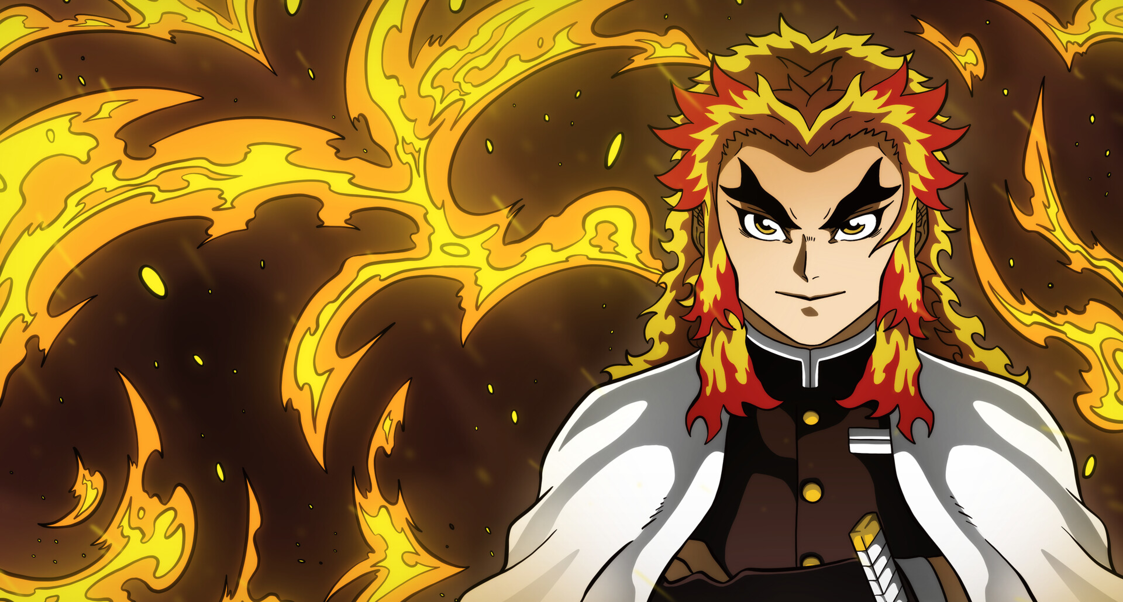 3840x2060 Resolution Kyojuro Rengoku 2019 Art 3840x2060 Resolution ...