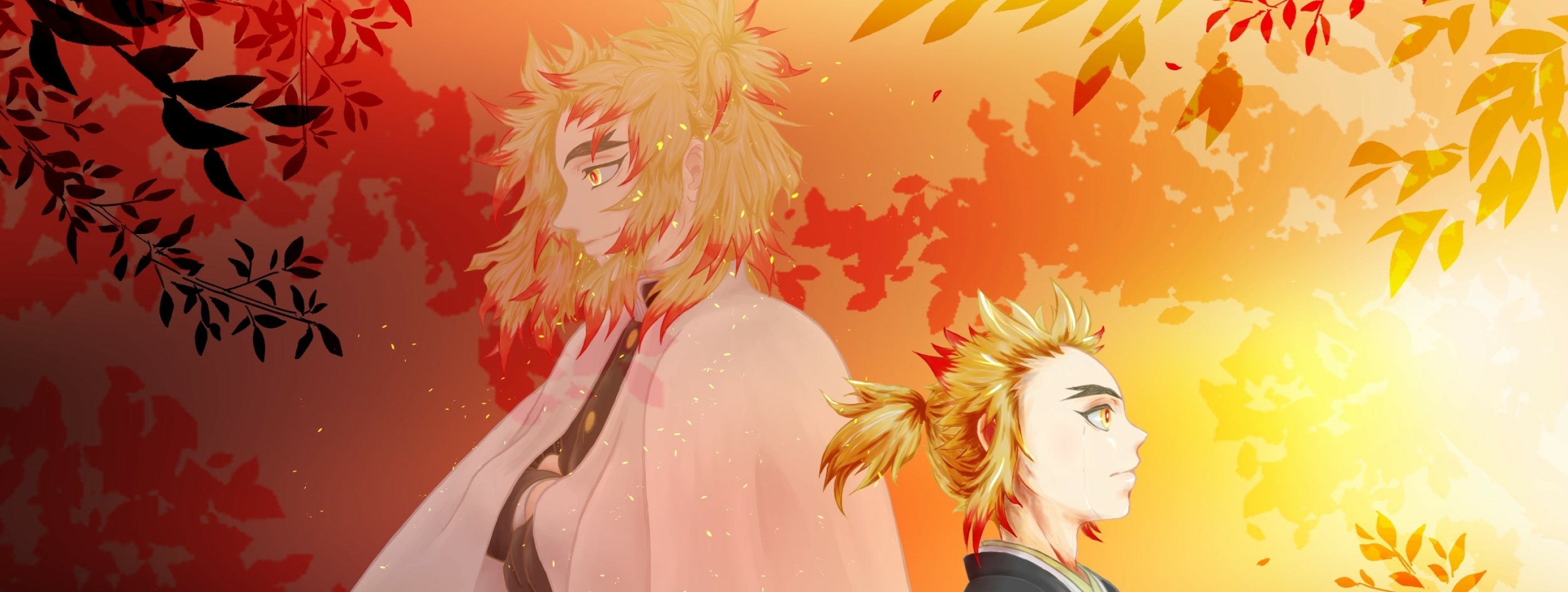 2860x1080 Resolution Kyojuro Rengoku and Senjuro Rengoku Demon Slayer ...