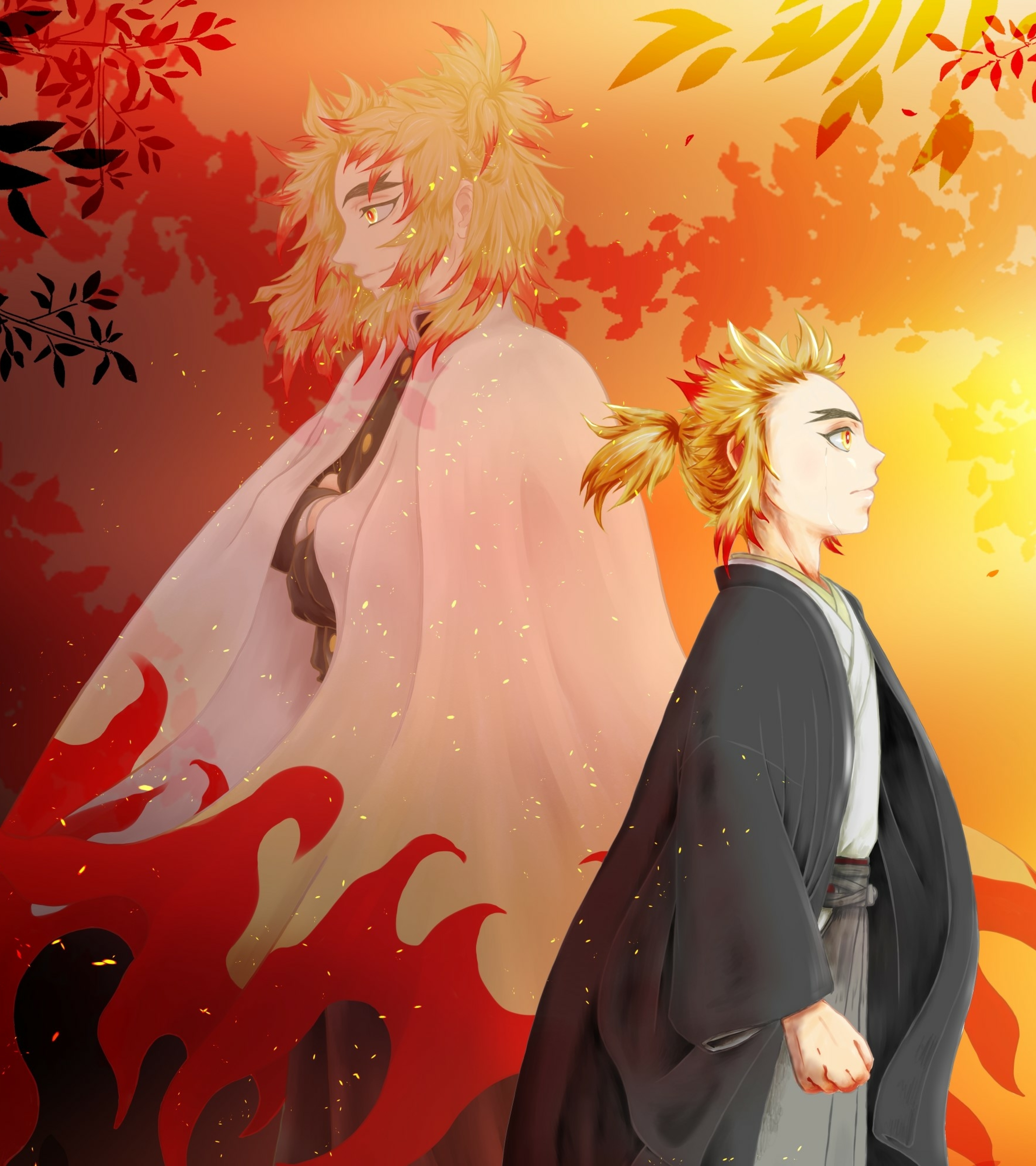 3980x4480 Resolution Kyojuro Rengoku and Senjuro Rengoku Demon Slayer ...