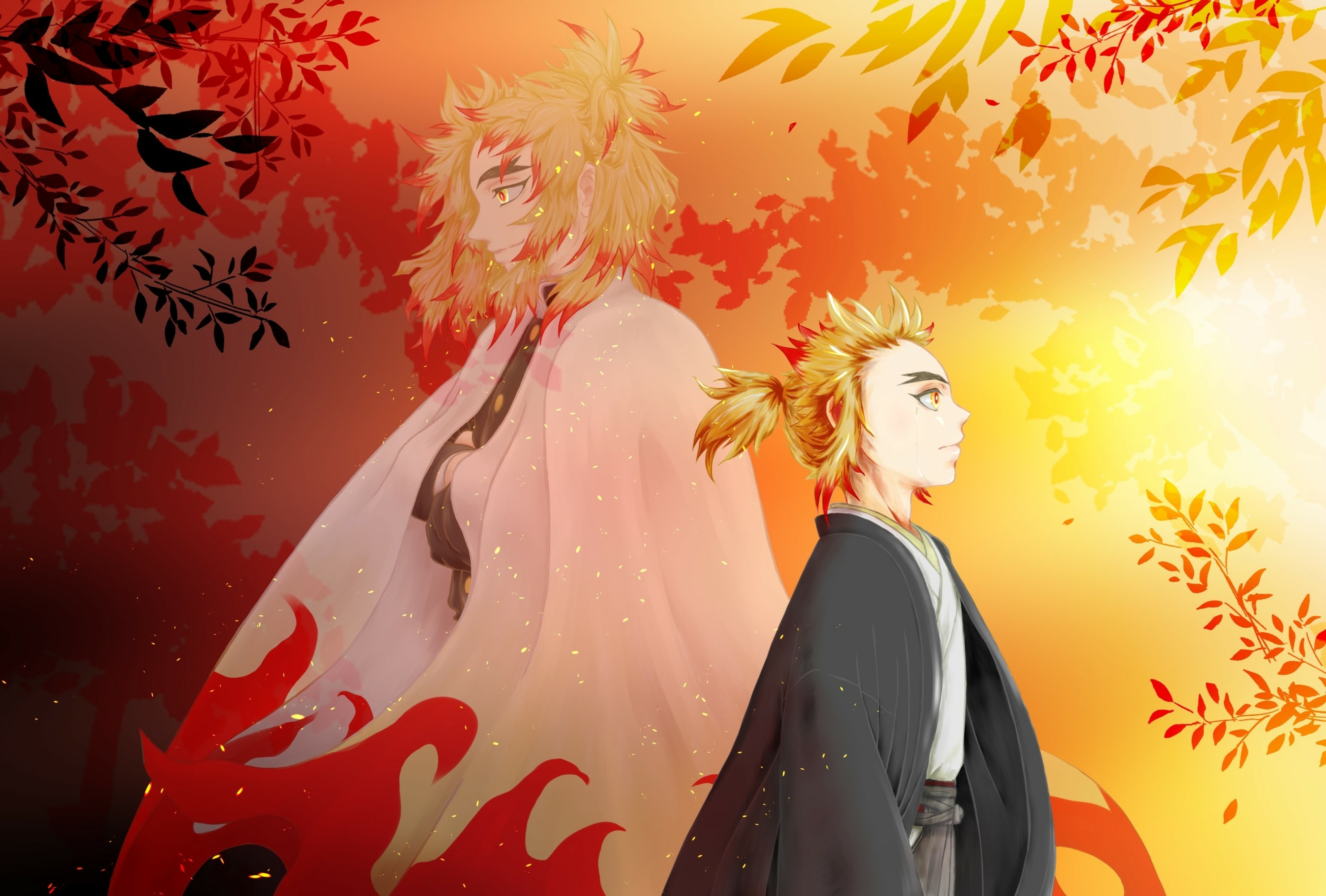 4096x2768 Resolution Kyojuro Rengoku and Senjuro Rengoku Demon Slayer ...