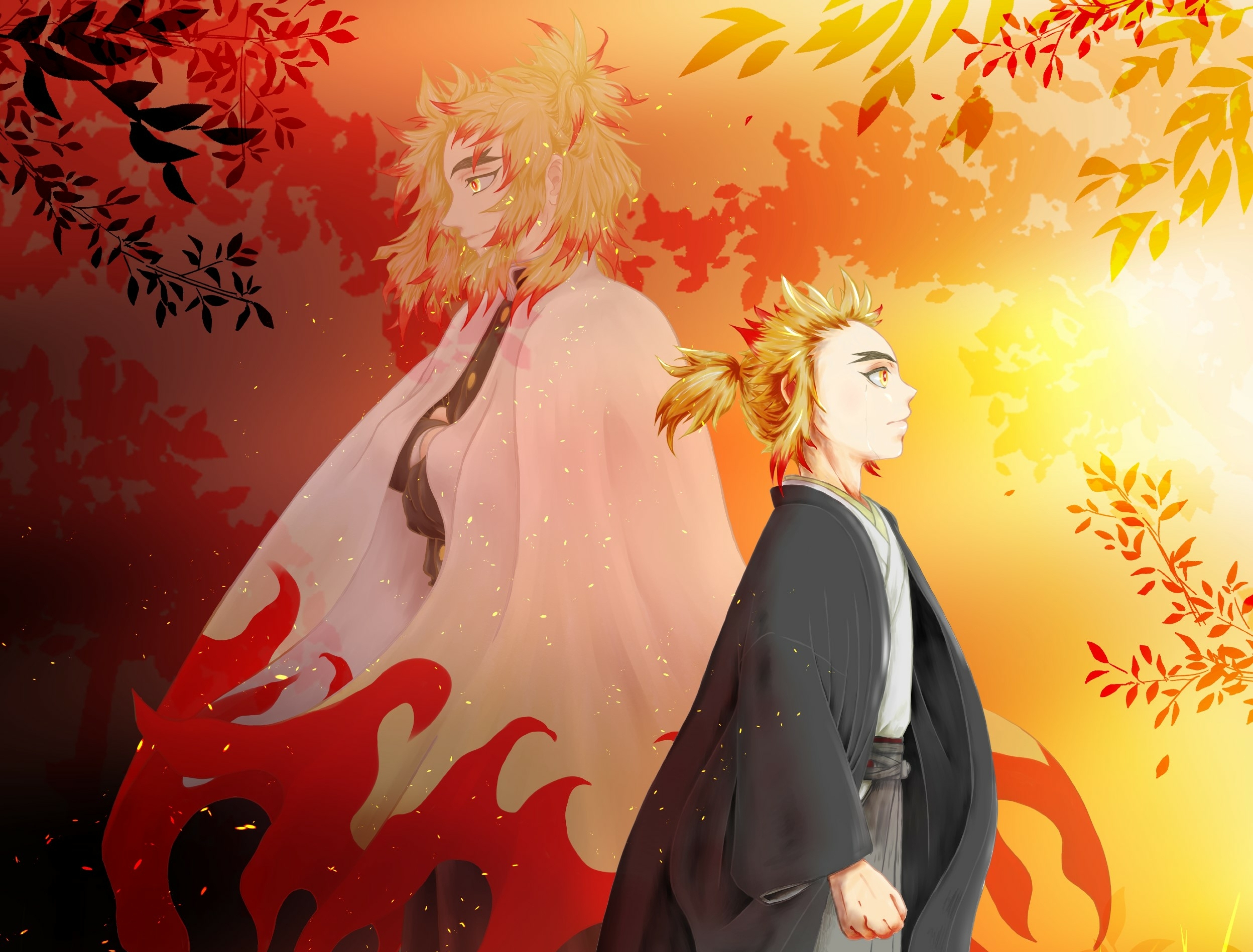 4000x3040 Resolution Kyojuro Rengoku and Senjuro Rengoku Demon Slayer ...