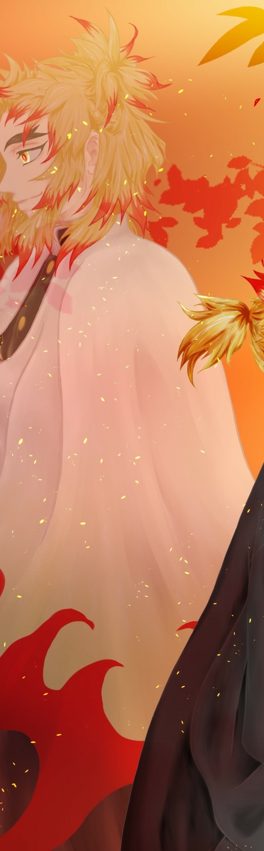 900x2900 Resolution Kyojuro Rengoku and Senjuro Rengoku Demon Slayer ...