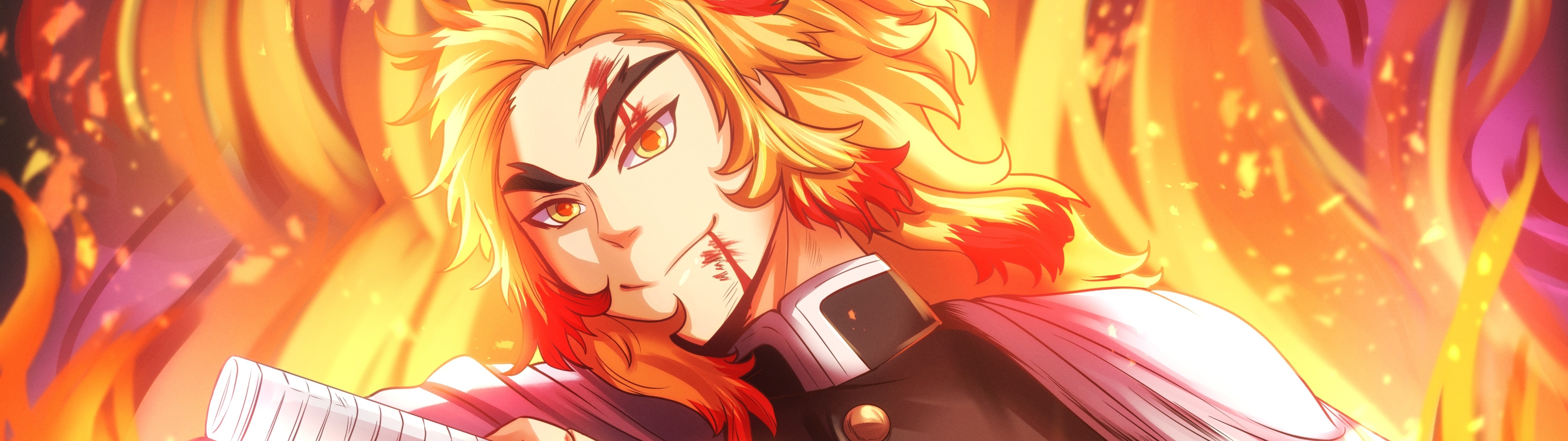 6000x1688 Resolution Kyojuro Rengoku Art 2022 6000x1688 Resolution ...