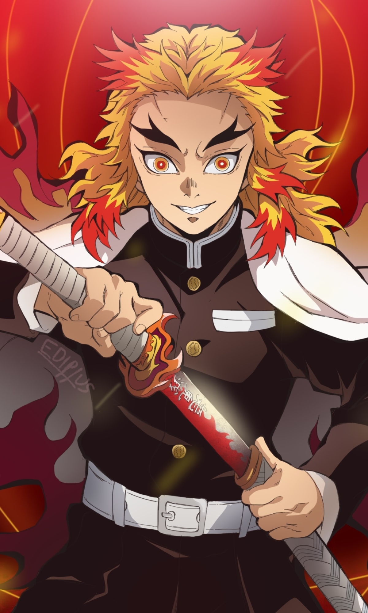 1200x2000 Resolution Kyojuro Rengoku Digital Art 1200x2000 Resolution ...