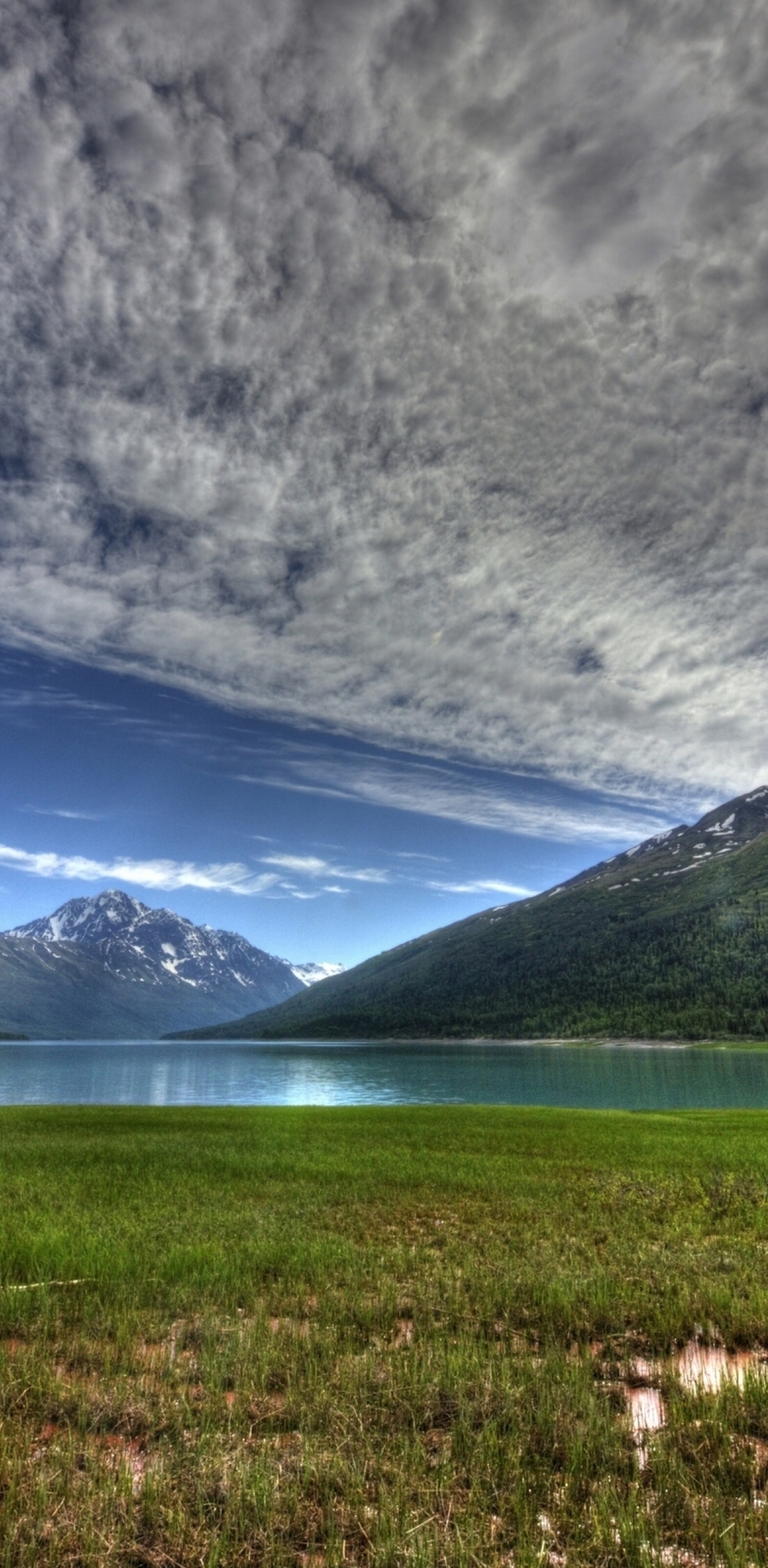 1176x2400 Resolution lake eklutna, alaska, mountains 1176x2400 ...