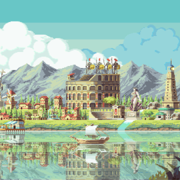 360x360 Resolution LakeSide HD Pixel Art 360x360 Resolution Wallpaper ...