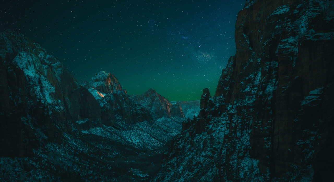 1280x700 Resolution Landscape Forest Mountains in Night Sky 1280x700 ...