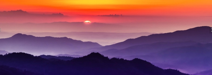 680x240 Resolution Layered Sunset 680x240 Resolution Wallpaper ...