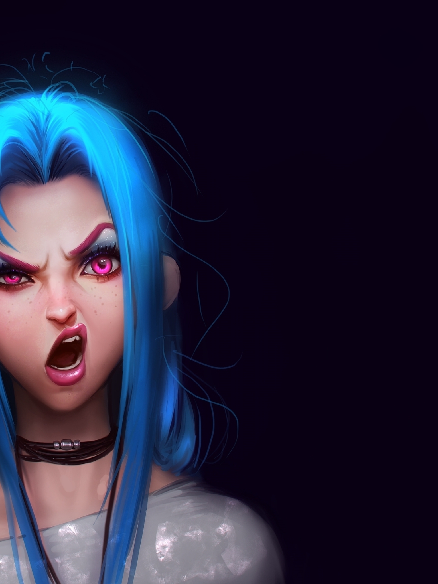 1536x2048 league of legends, jinx, art 1536x2048 Resolution Wallpaper ...