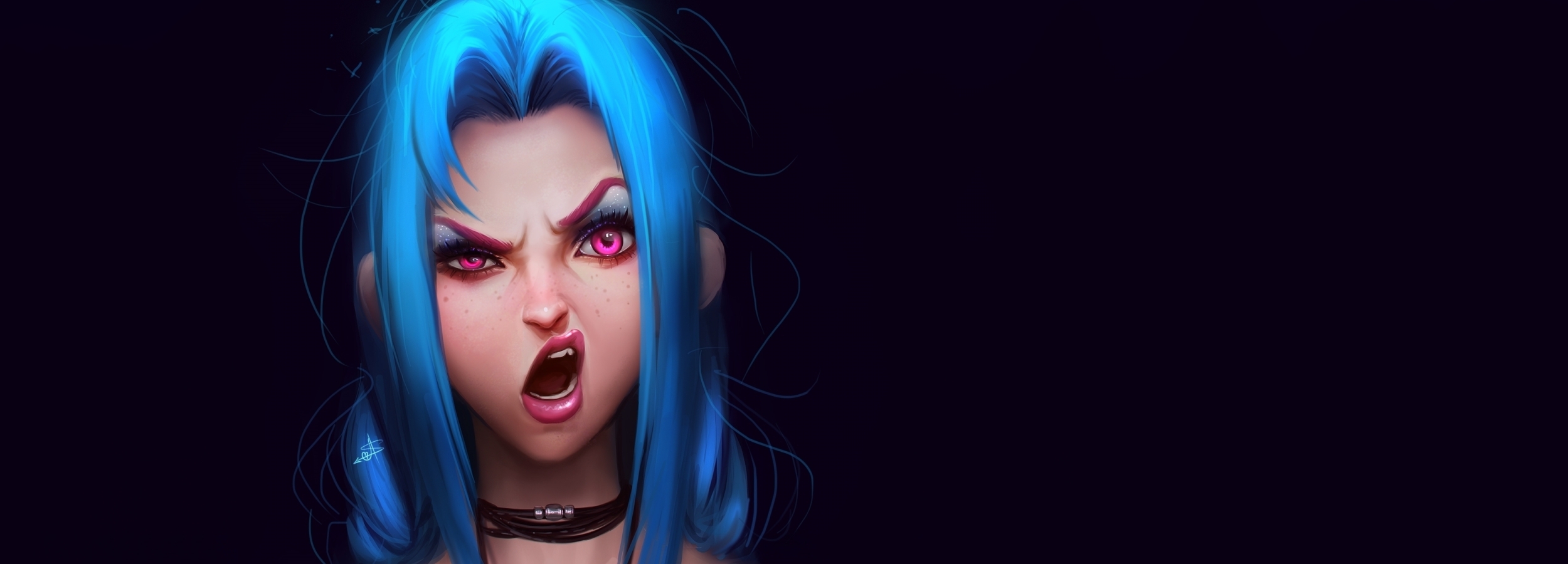 2500x900 Resolution league of legends, jinx, art 2500x900 Resolution ...