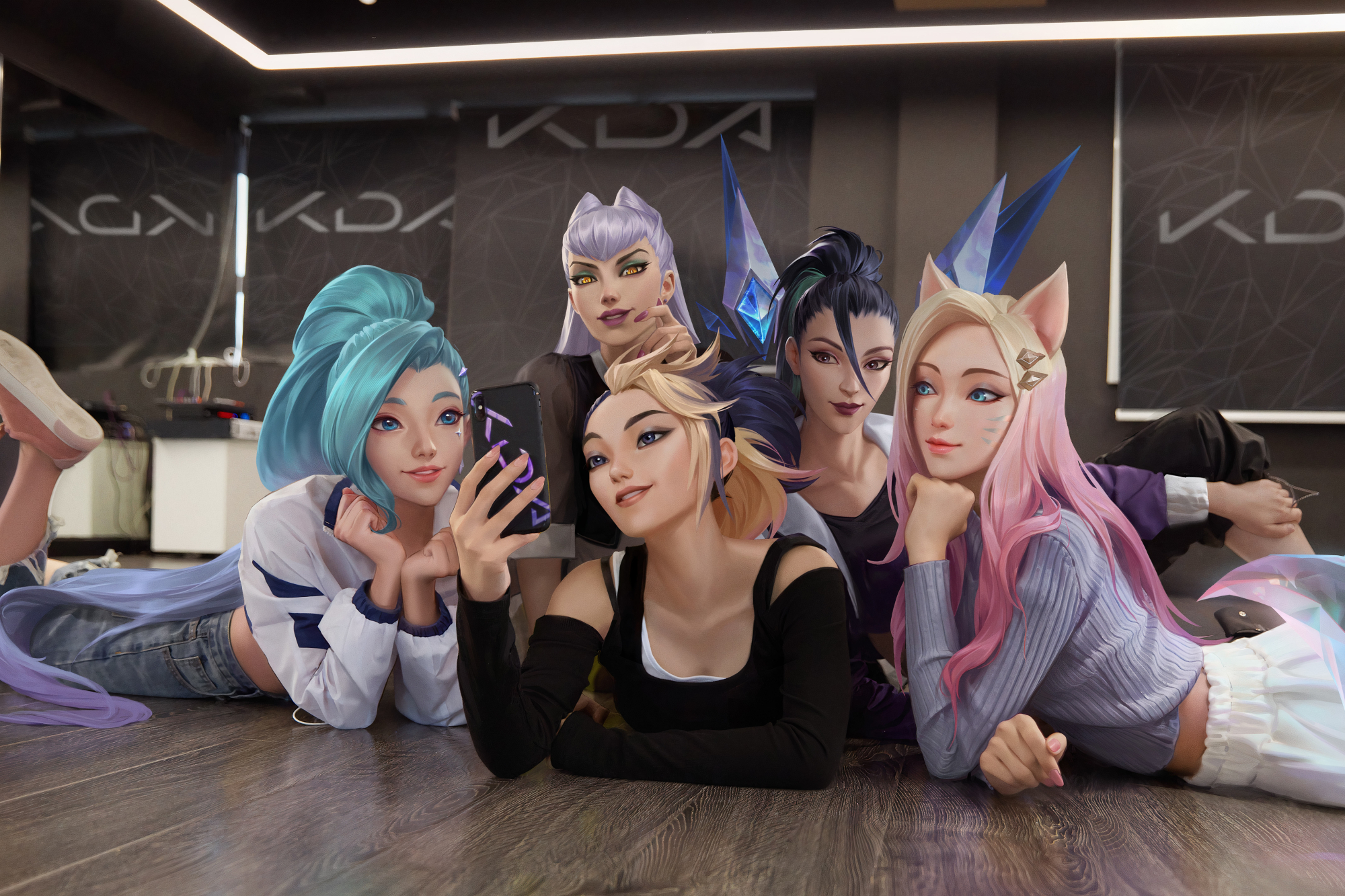 2000x1333 Resolution League Of Legends K/DA Group 8K 2000x1333 ...