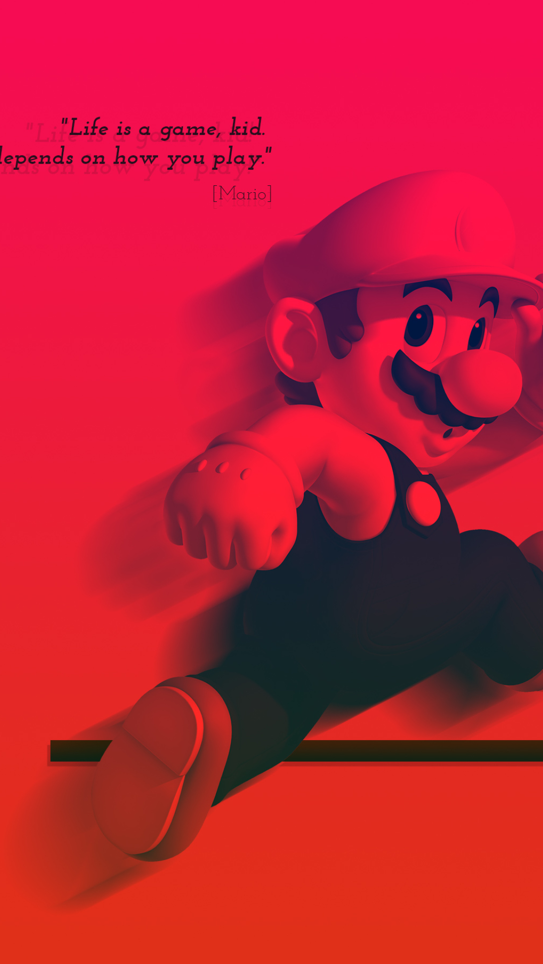 1082x1920 Life is a Game Mario Quote 1082x1920 Resolution Wallpaper, HD ...