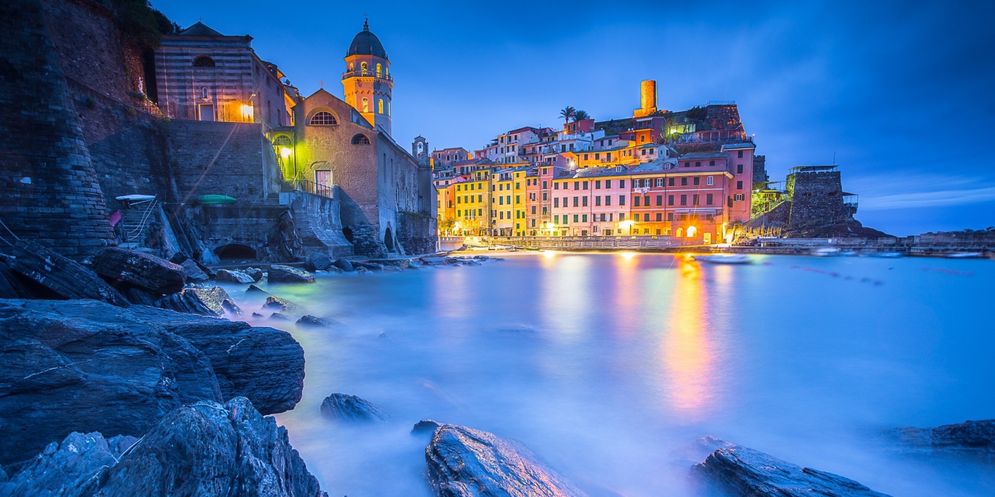 3840x1920 Liguria Vernazza Italy 3840x1920 Resolution Wallpaper, HD ...