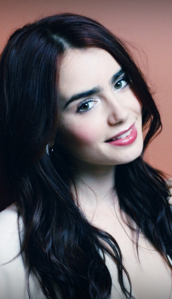 604x1050 Resolution lily collins, actress, brunette 604x1050 Resolution ...