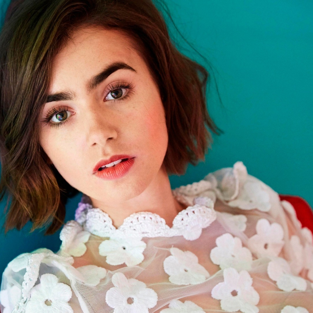 1000x1000 Resolution lily collins, brunette, face 1000x1000 Resolution ...
