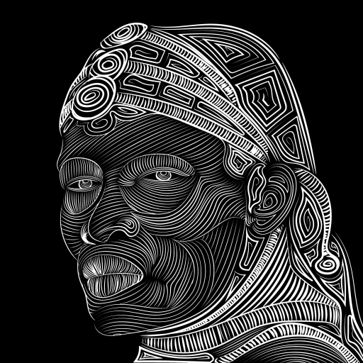 512x512 Resolution Line Vector Art Face Drawing 512x512 Resolution ...