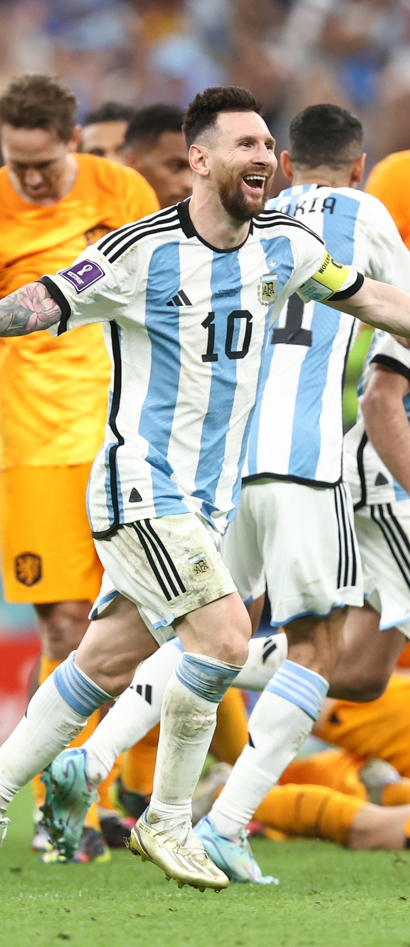 1664x3840 Resolution Lionel Messi Celebration FIFA World Cup 2022 ...