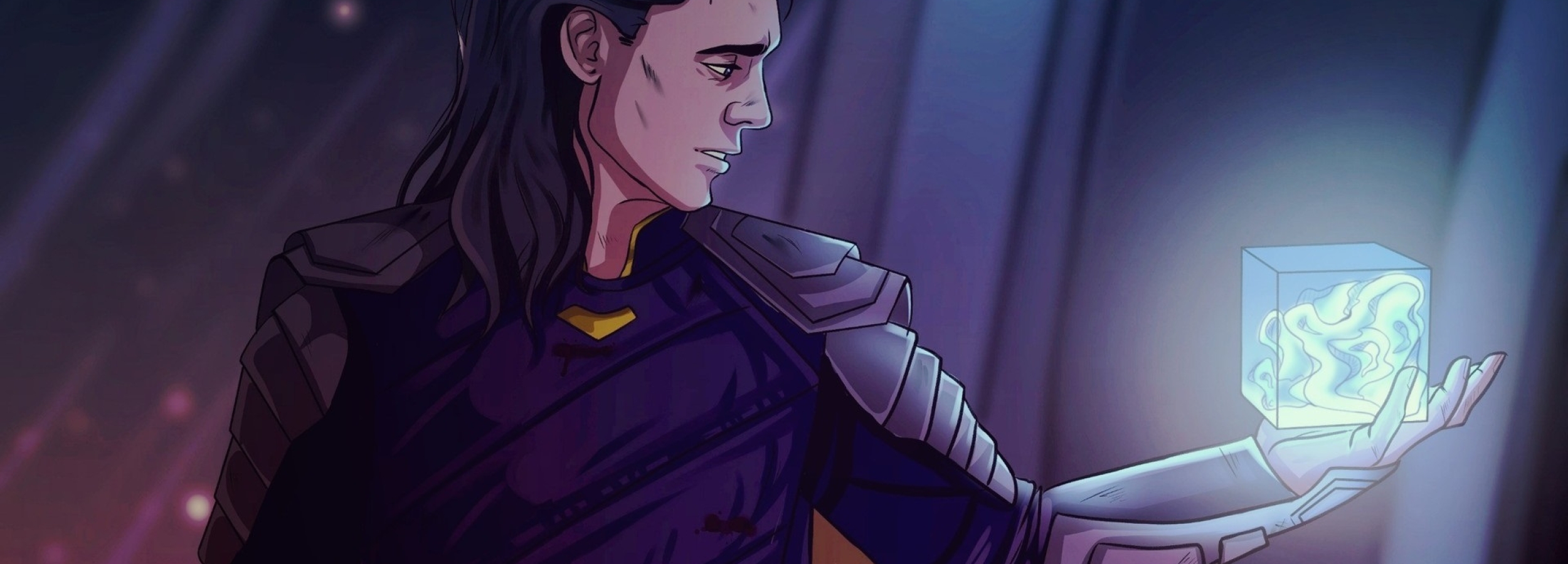 2500x900 Loki Holding Infinity Stone 2500x900 Resolution Wallpaper, HD ...