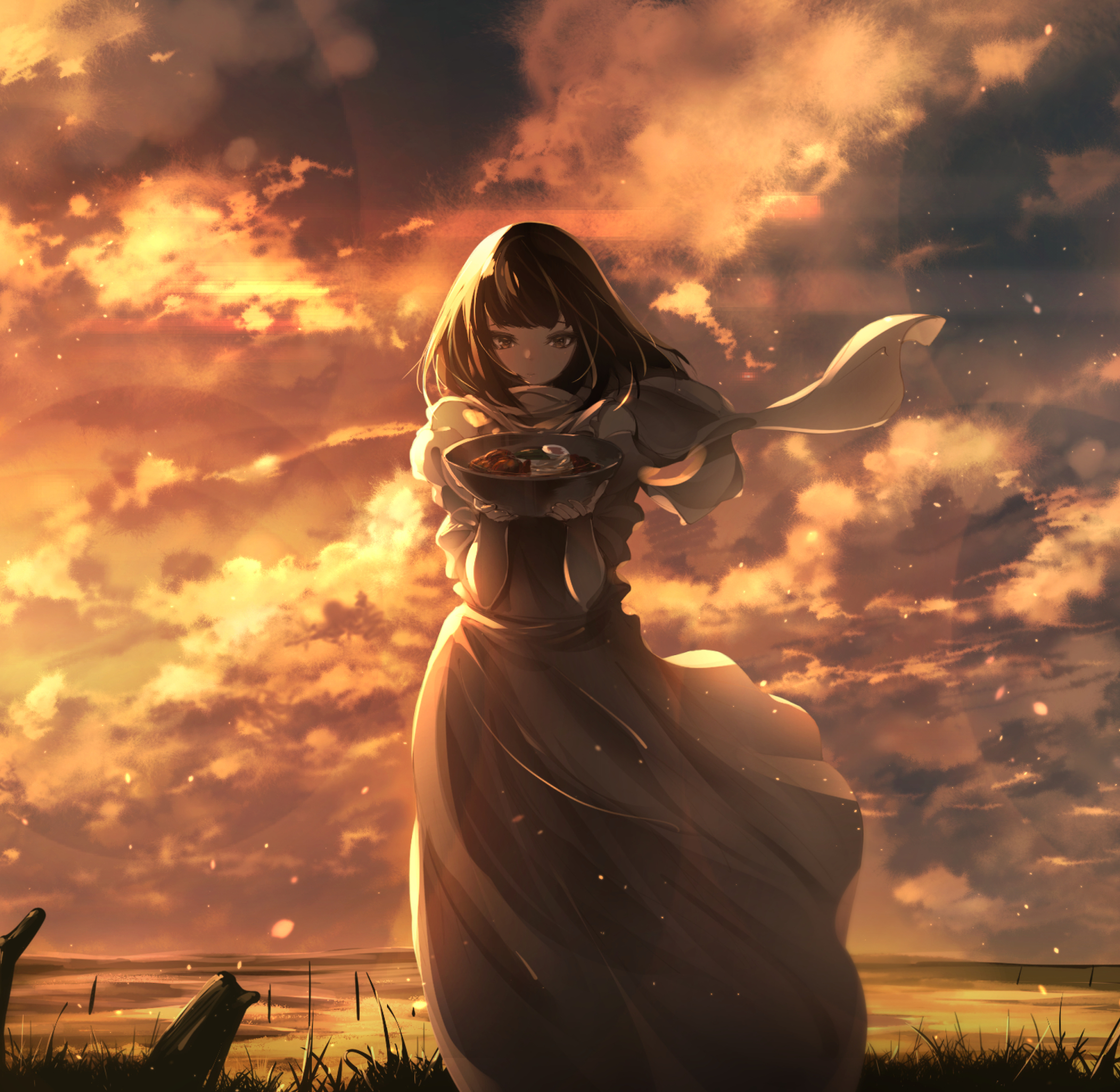 2460x2400 Long Hair Anime Girl 2460x2400 Resolution Wallpaper, HD Anime ...