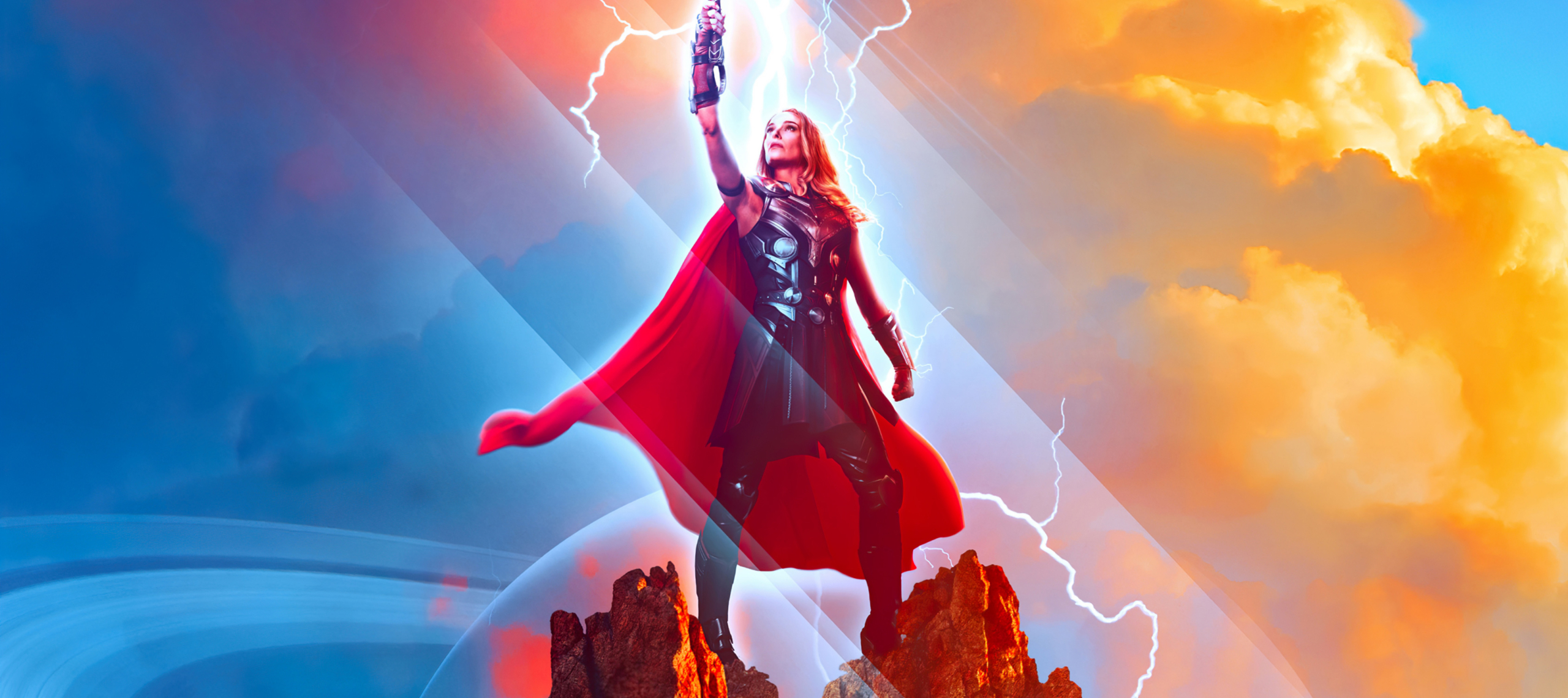 2560x1140 Resolution Love and Thunder Lady Mighty Thor 2560x1140 ...