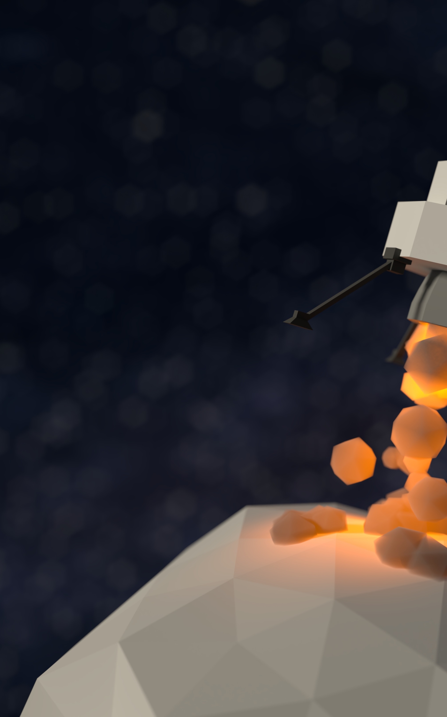 1848x2960 Resolution Low Poly Moon Space 1848x2960 Resolution Wallpaper ...